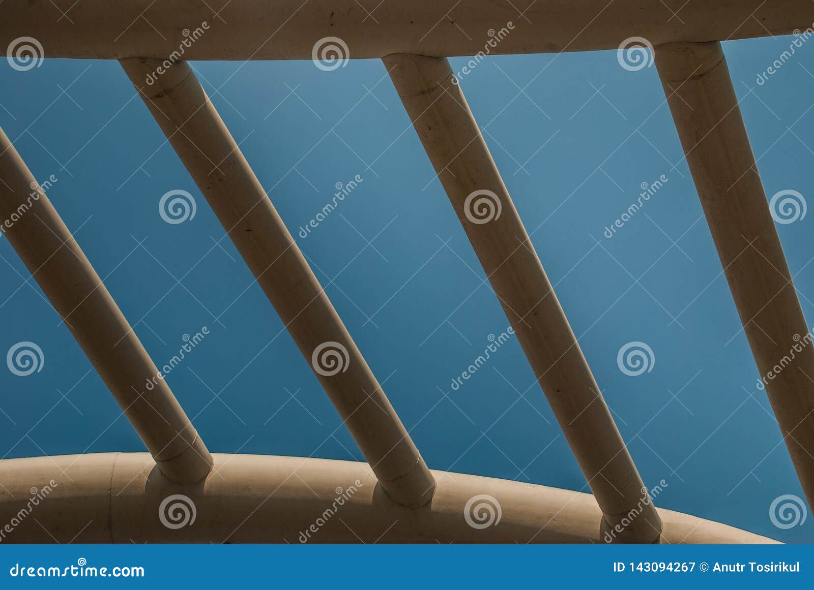 Column Structure of the Corridor Connecting the BTS Route Stock Image ...