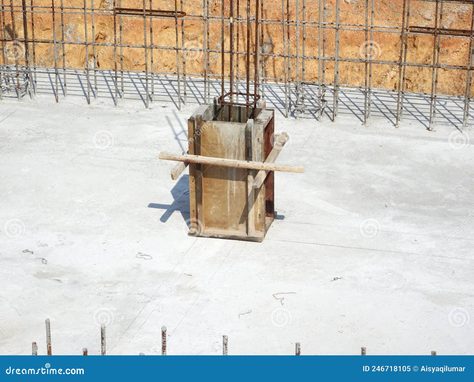 Column Stump Formwork that Has Been Installed at the Construction Site ...