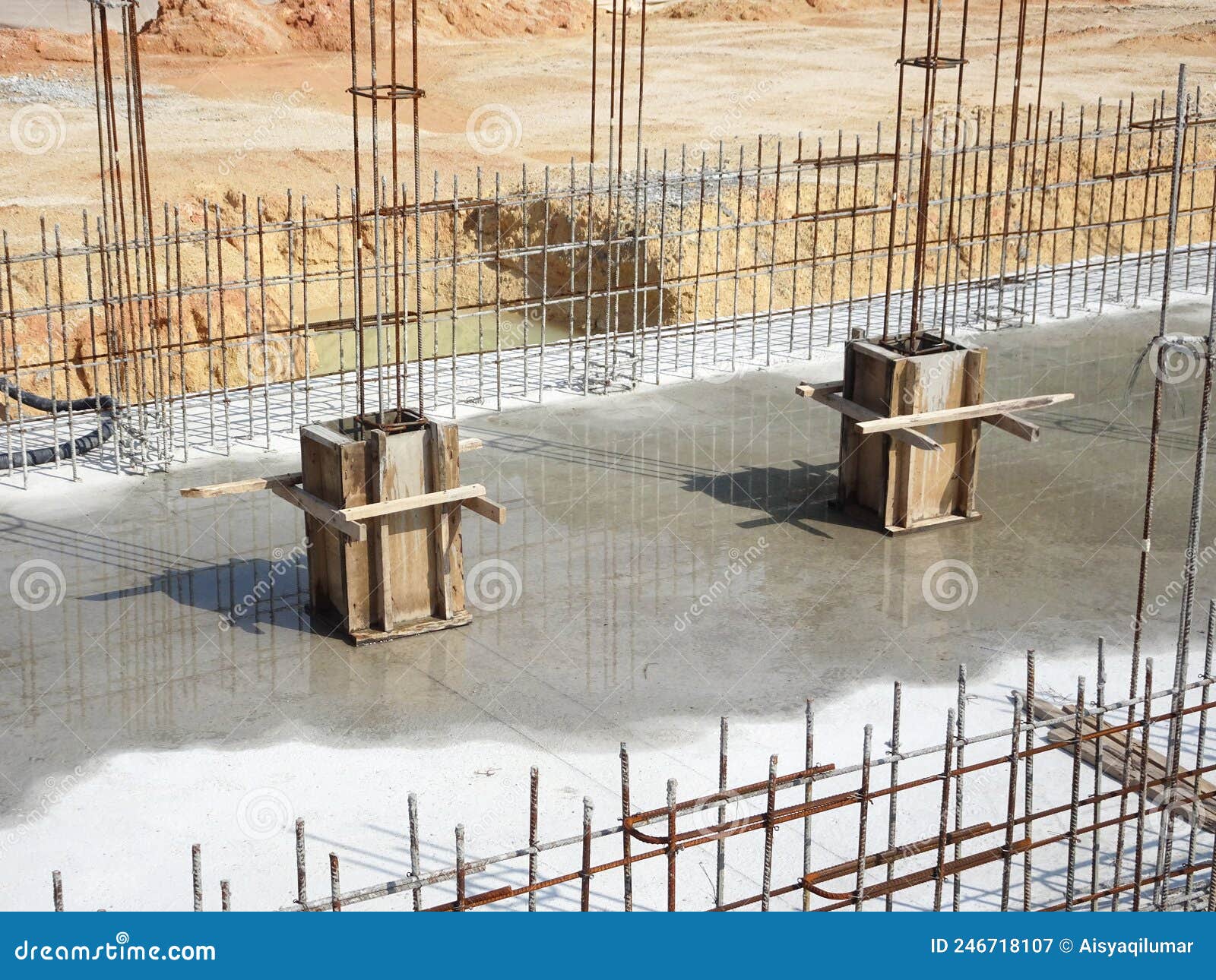 Column Stump Formwork that Has Been Installed at the Construction Site ...