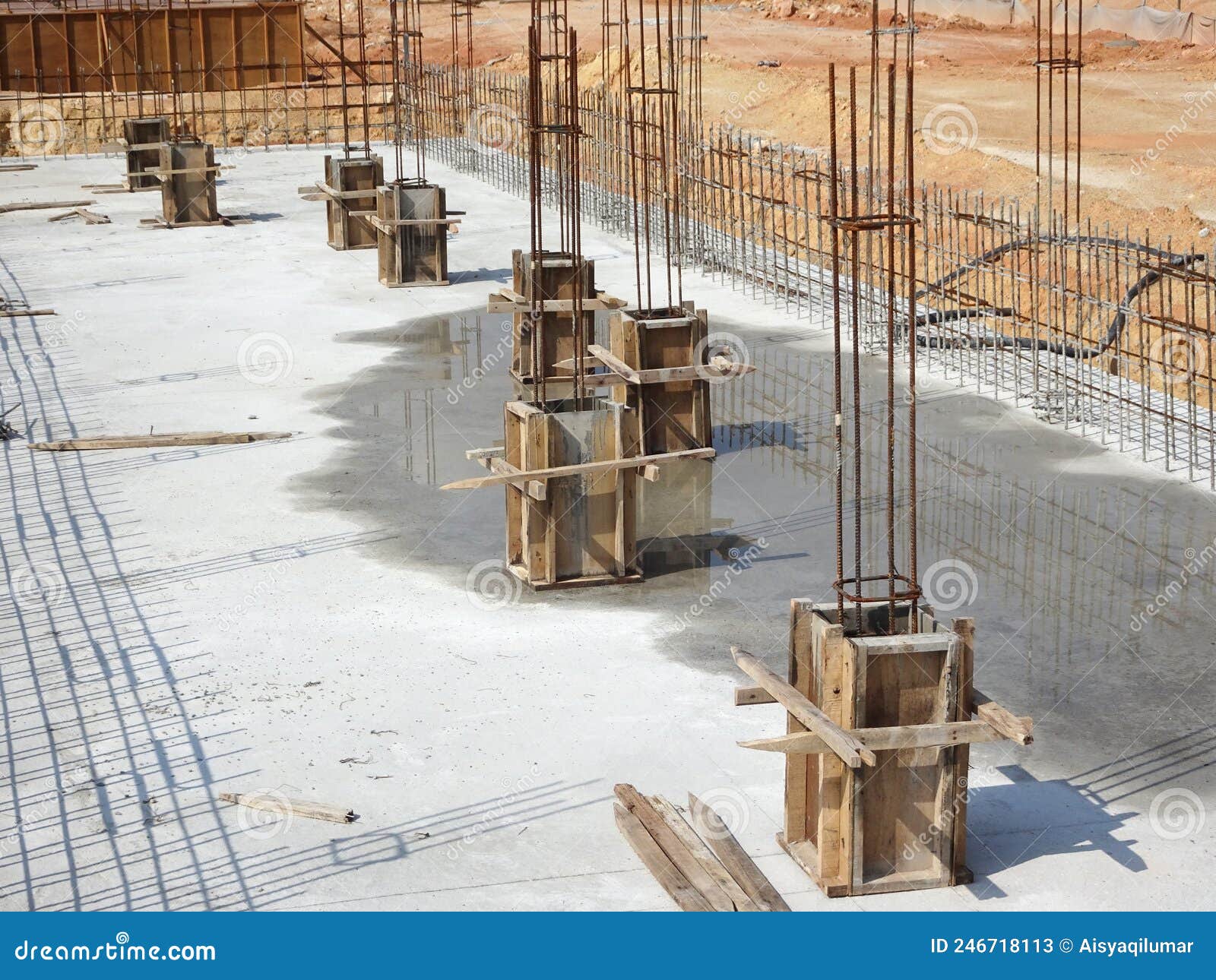 Column Stump Formwork that Has Been Installed at the Construction Site ...