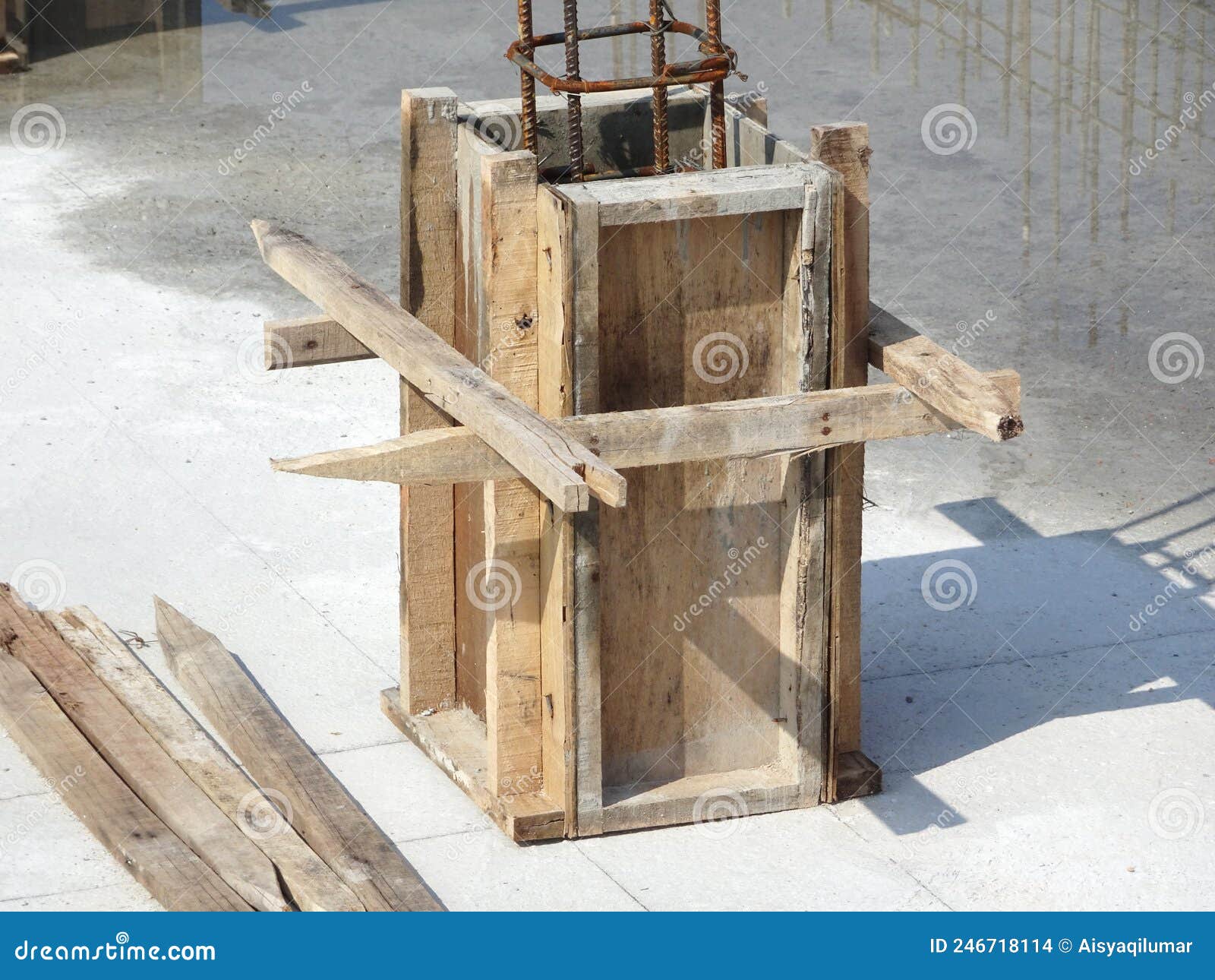 Column Stump Formwork that Has Been Installed at the Construction Site ...