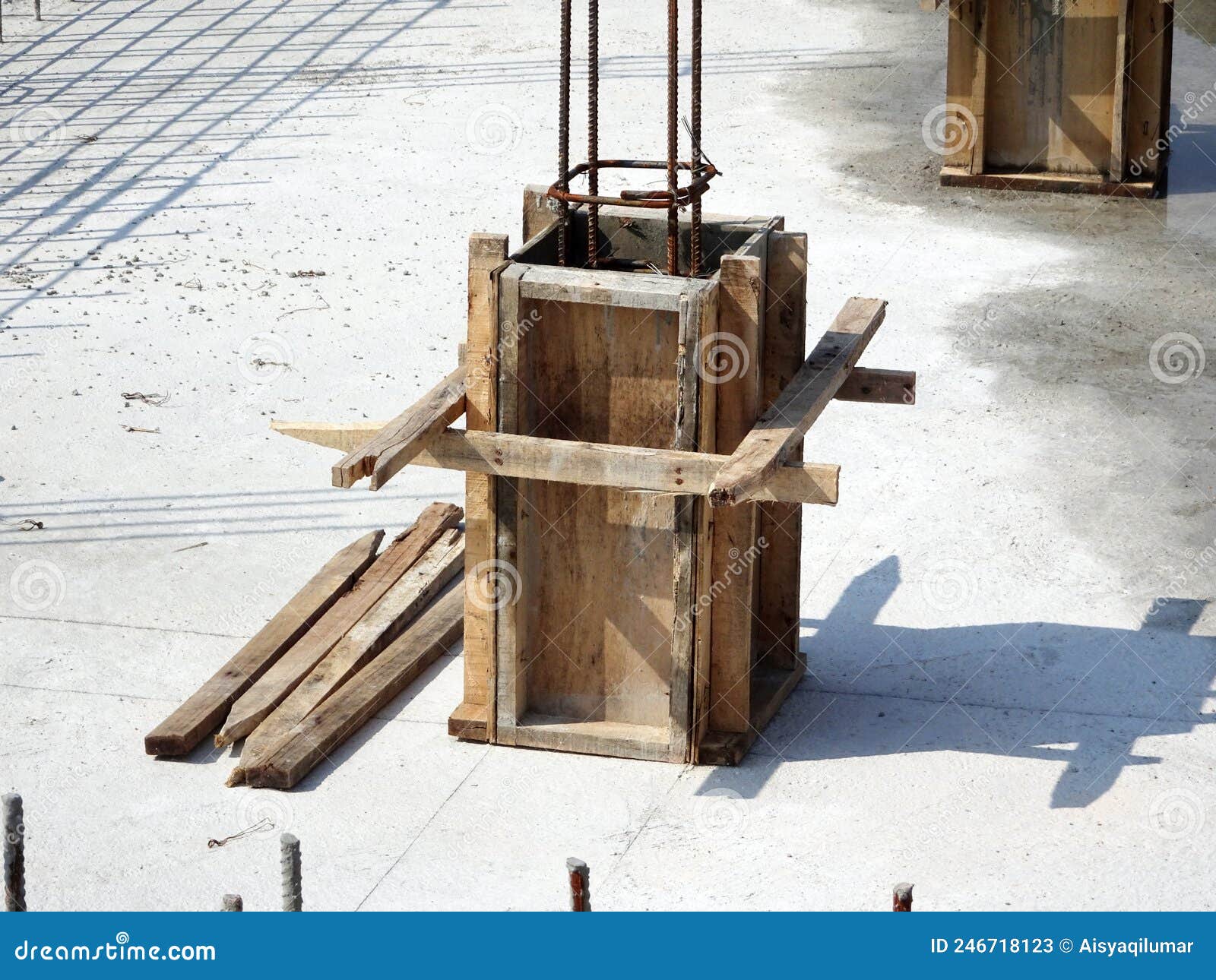 Column Stump Formwork that Has Been Installed at the Construction Site ...