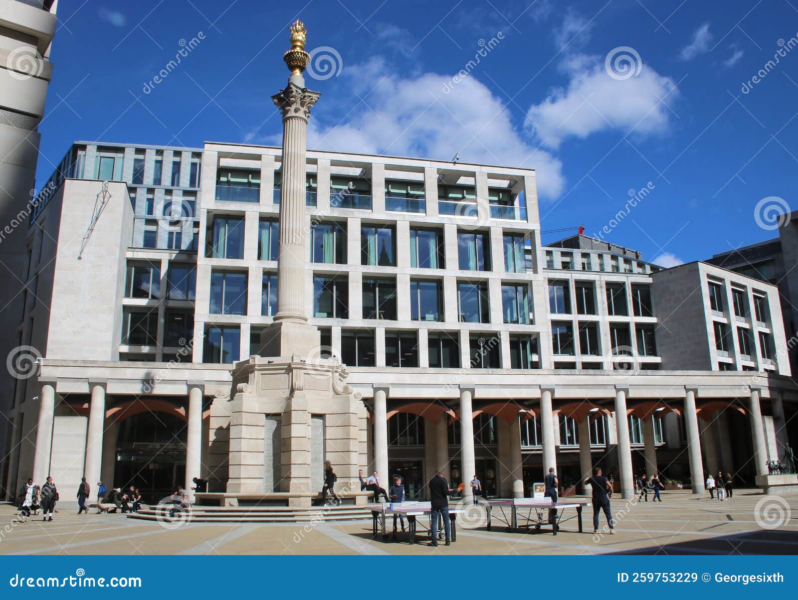 Column and Table Tennis, Paternoster Square Editorial Stock Image ...