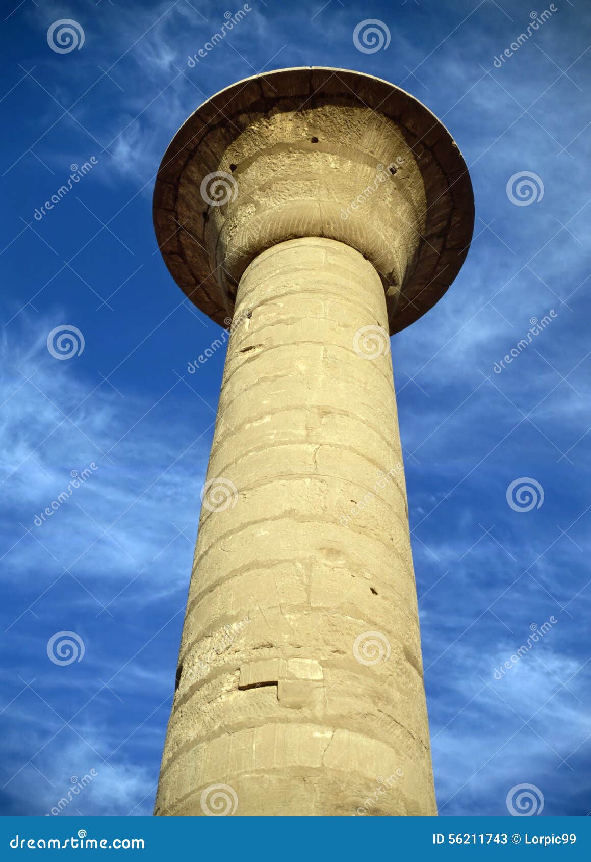 Column of Taharka stock image. Image of temple, karnak - 56211743