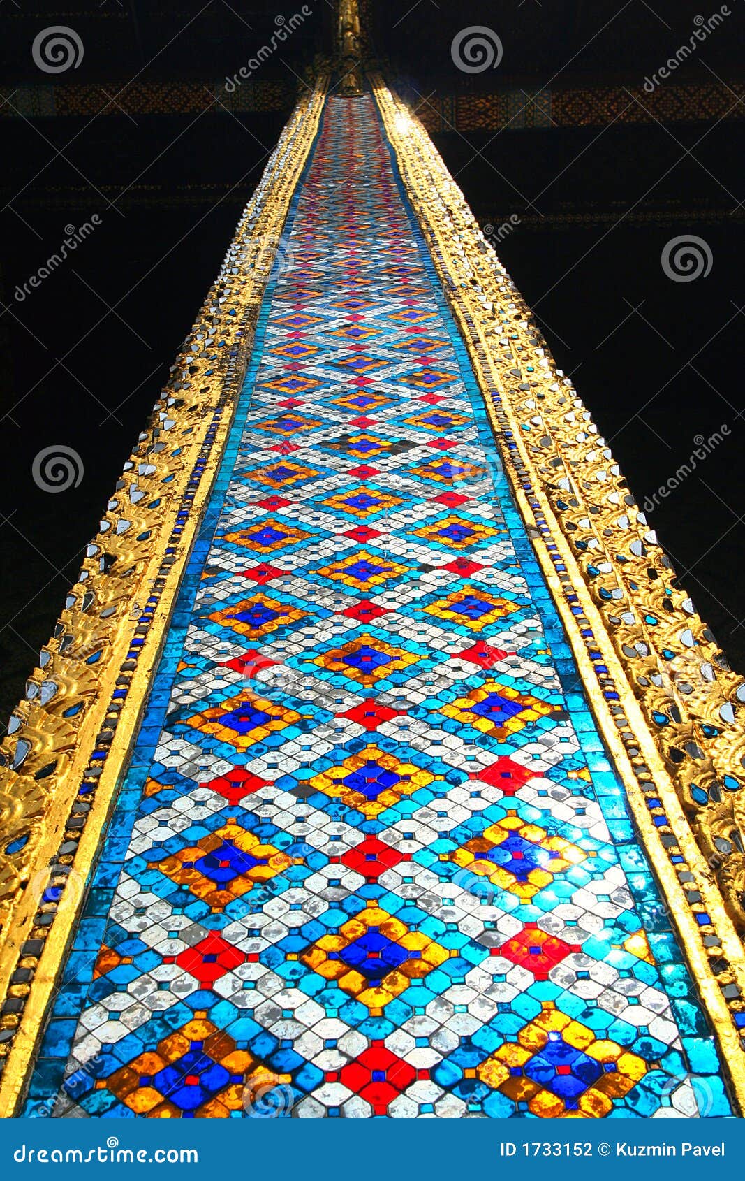 The Column of the Temple of the Emerald Buddha. Thailand Stock Photo ...
