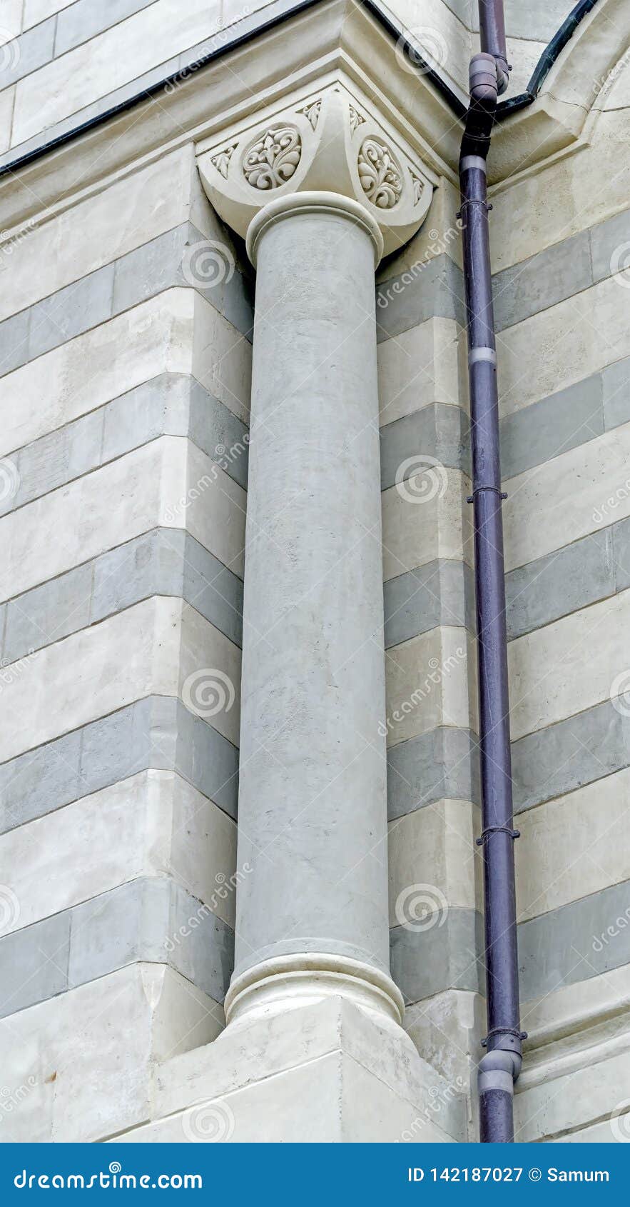 Column of temple stock image. Image of classic, corinthian - 142187027