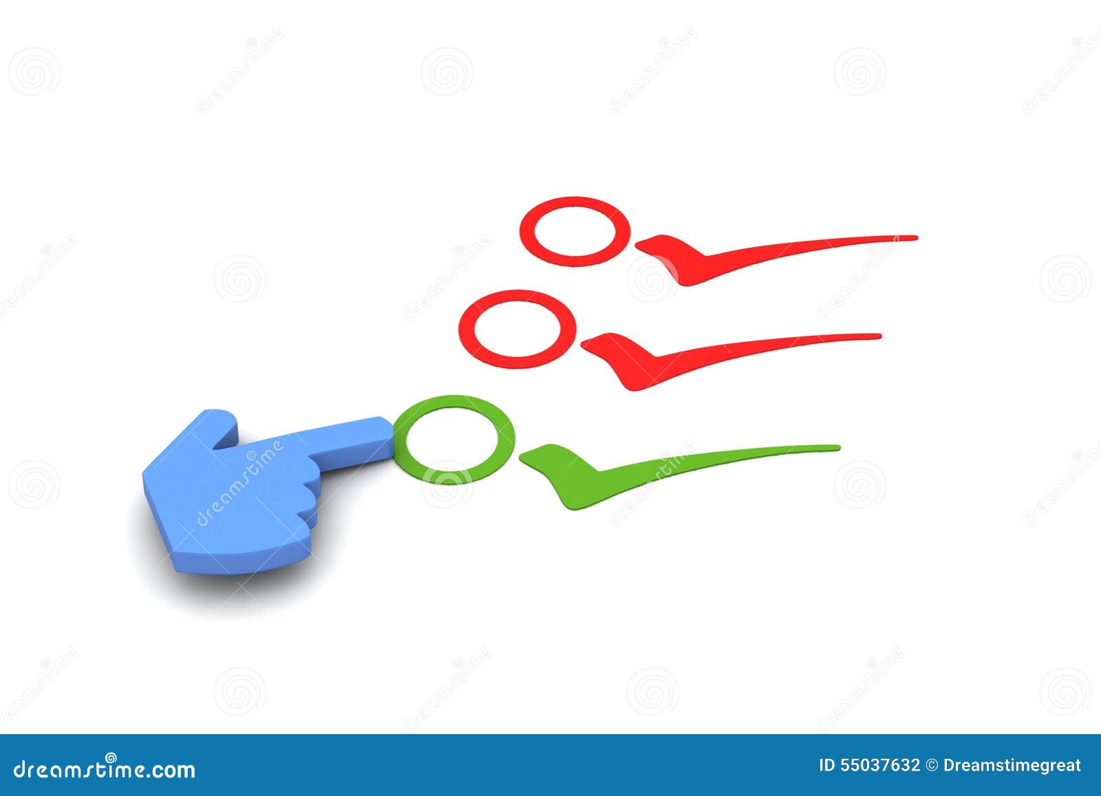 Column and tick mark stock illustration. Illustration of choice - 55037632