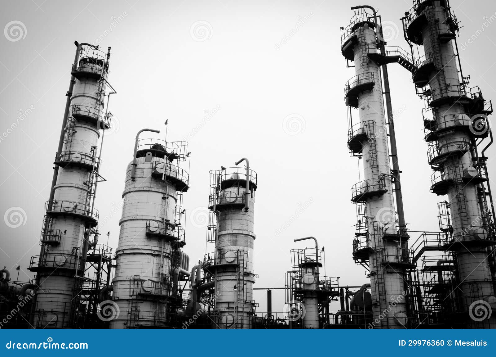 Column Tower Black and White Stock Photo - Image of column, distillery ...