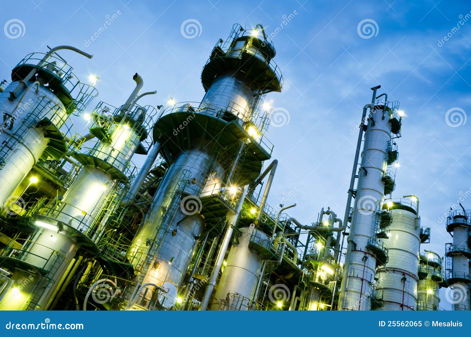 Column Tower in Petrochemical Plant Stock Image - Image of color ...