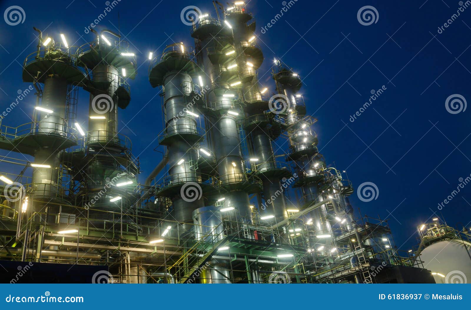 Column Tower in Petrochemical Plant Stock Image - Image of chemistry ...
