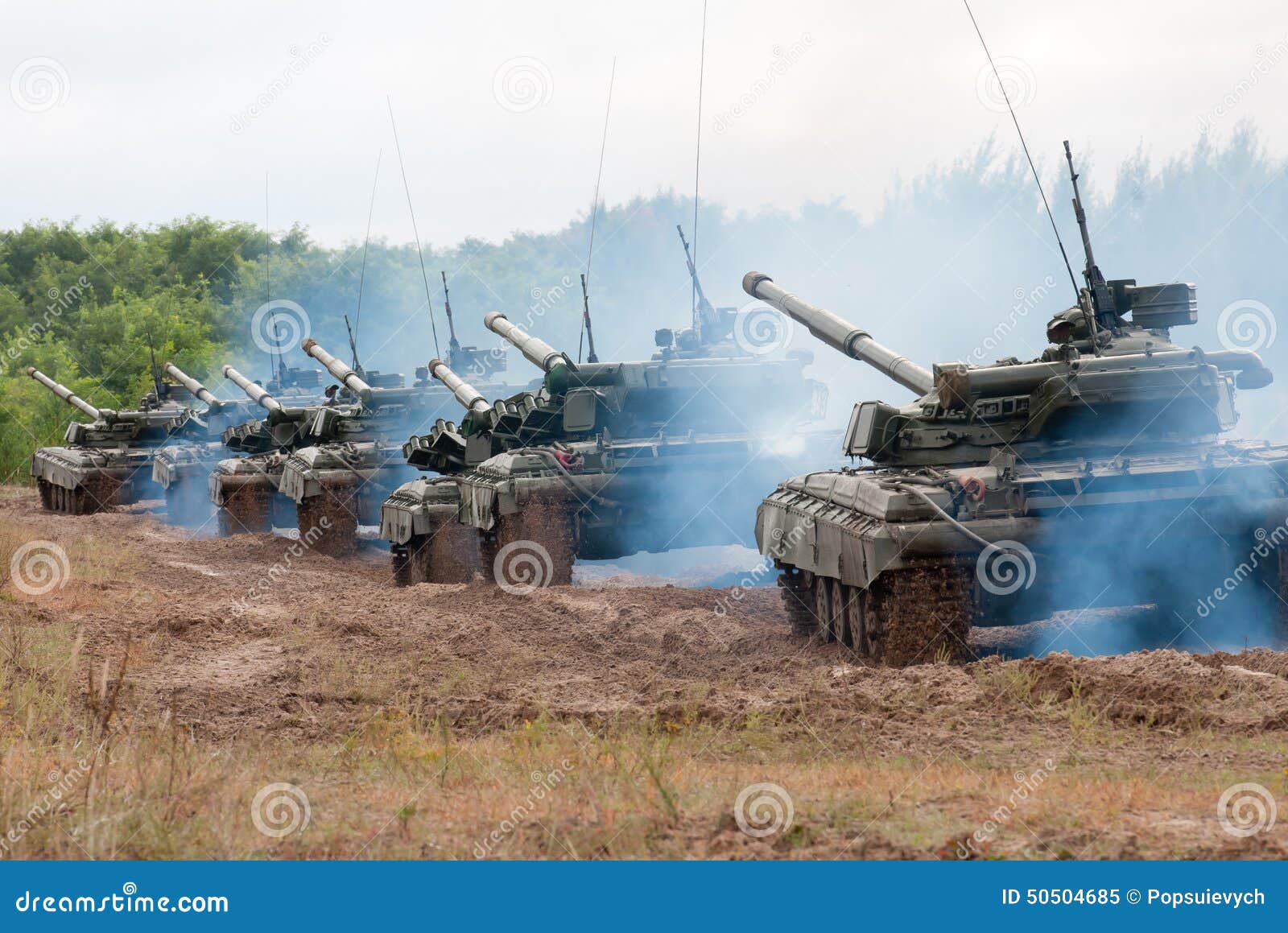 Column Ukrainian Main Battle Tanks Editorial Image - Image of tower ...