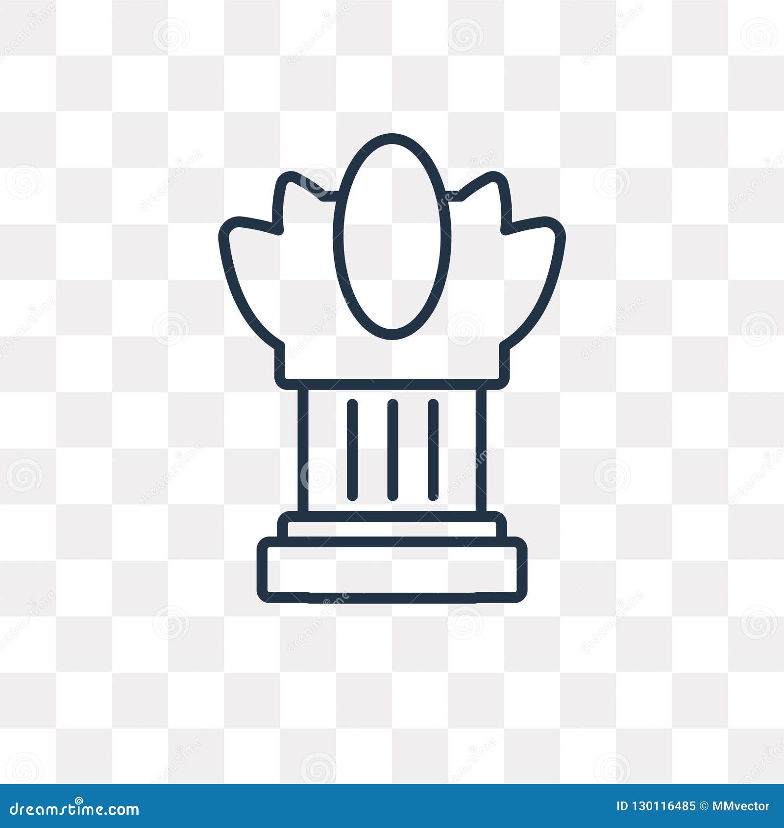 Column Vector Icon Isolated on Transparent Background, Linear Co Stock ...