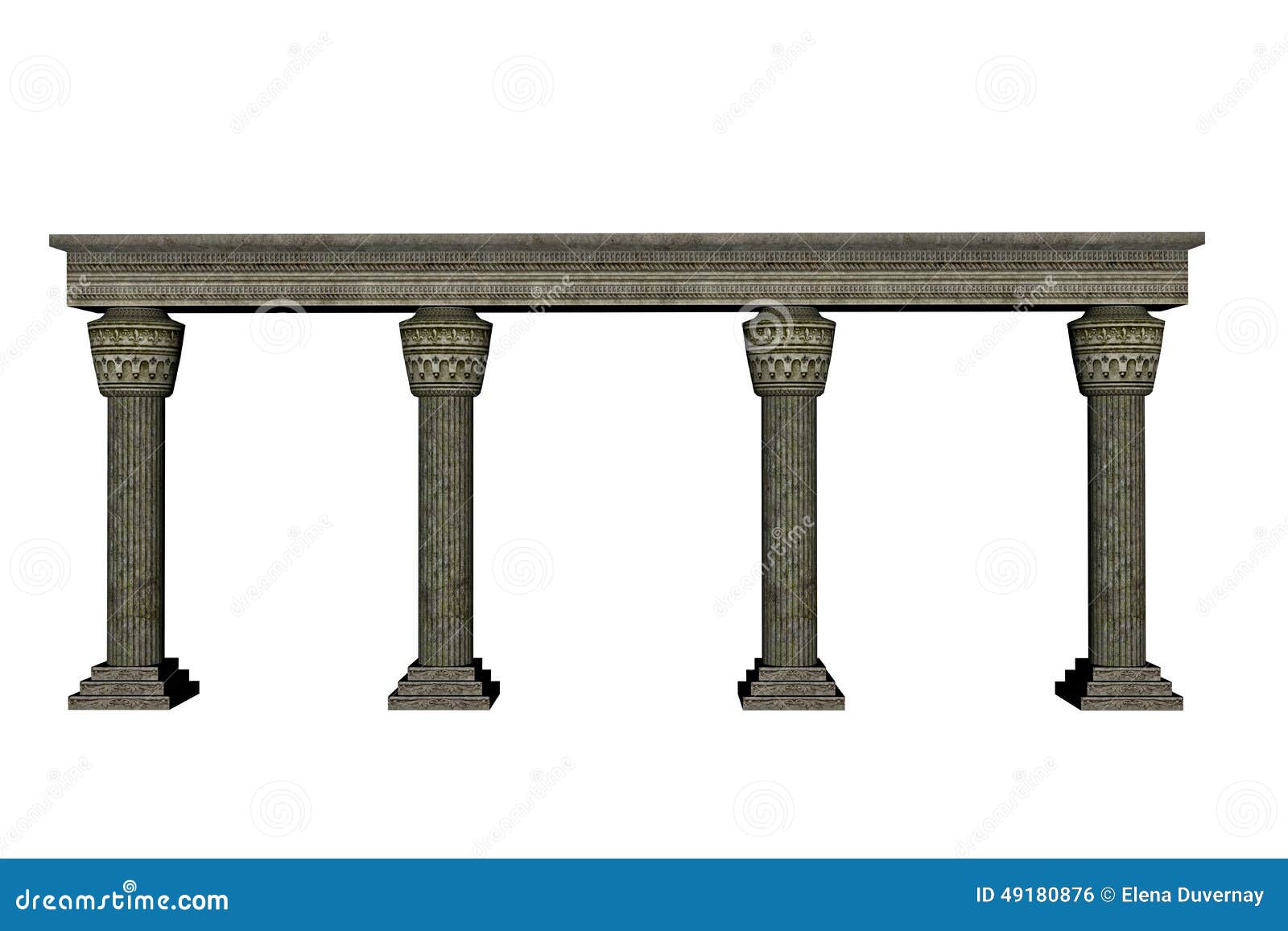 Column wall - 3D render stock illustration. Illustration of design ...