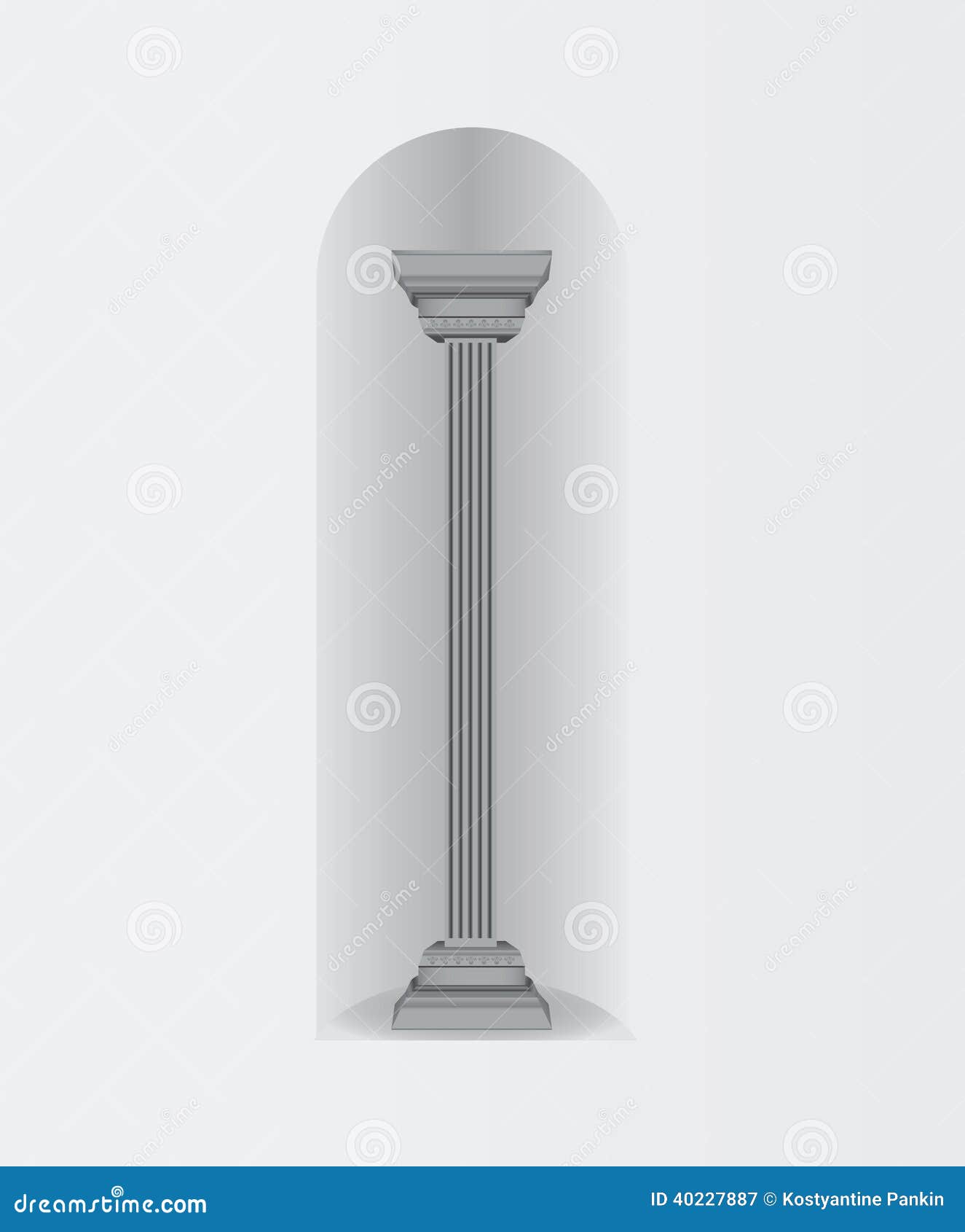 Column wall oval arch stock vector. Illustration of history - 40227887