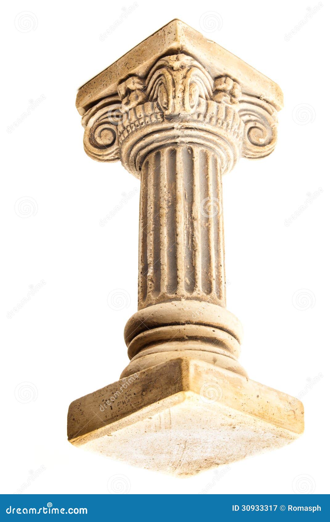Column on white background stock image. Image of background - 30933317
