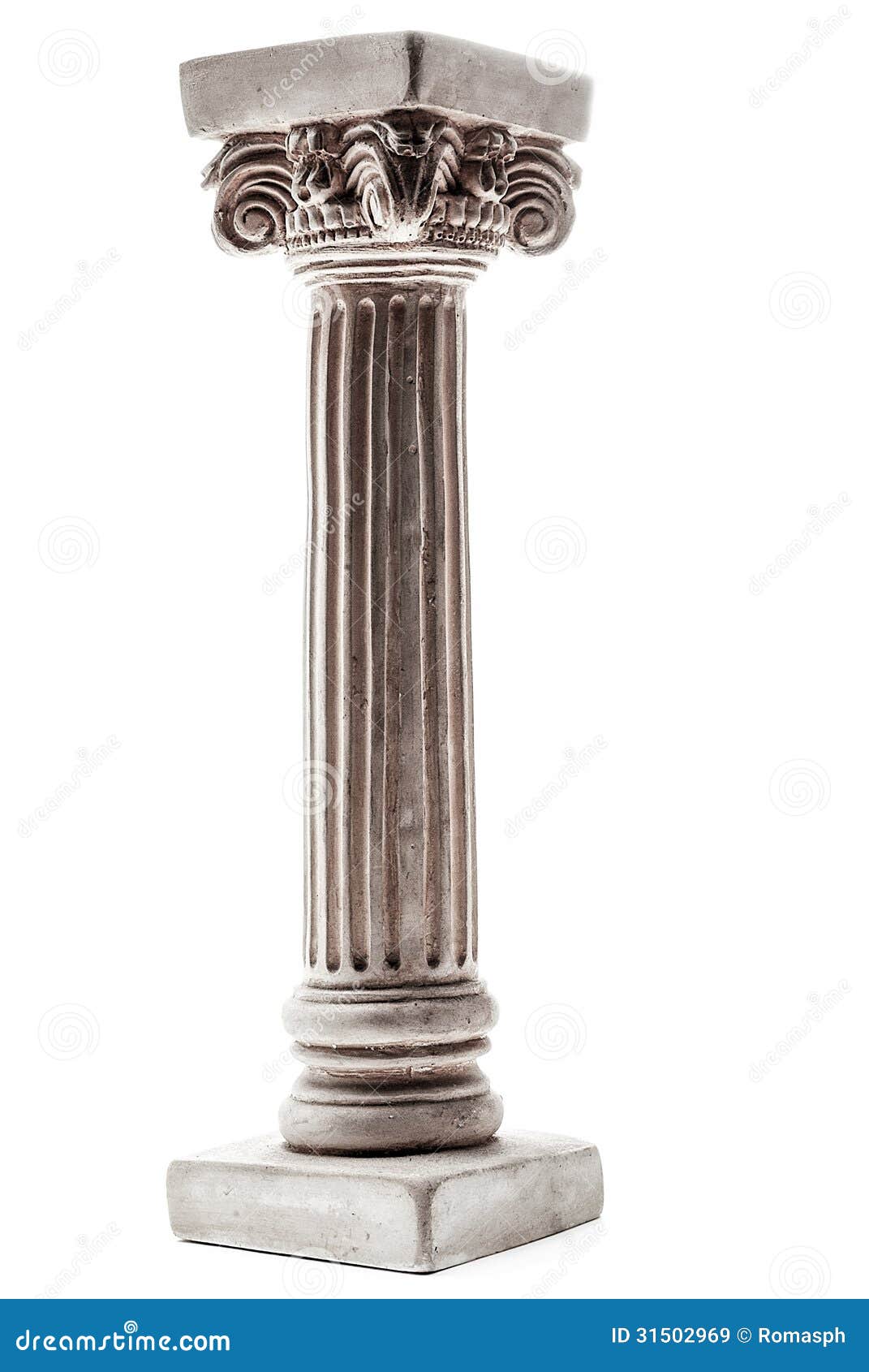 Column on white background stock image. Image of greek - 31502969