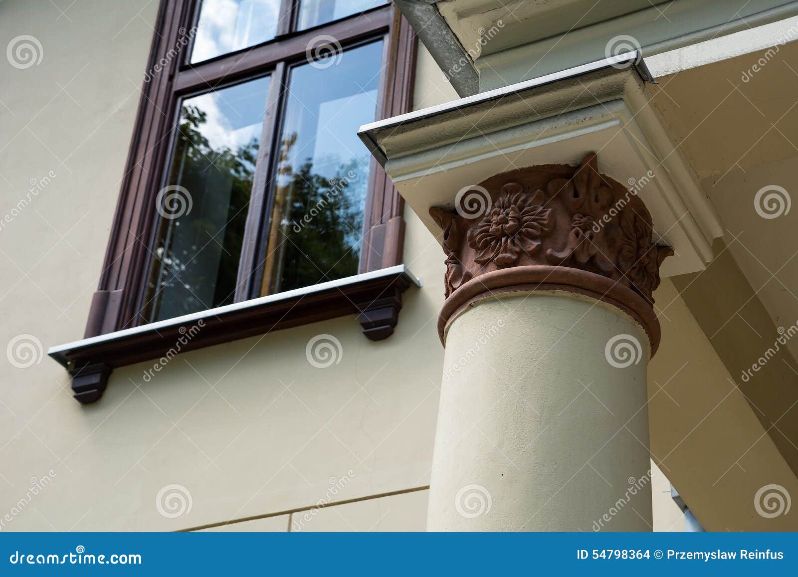 Column stock photo. Image of poland, window, house, architecture - 54798364