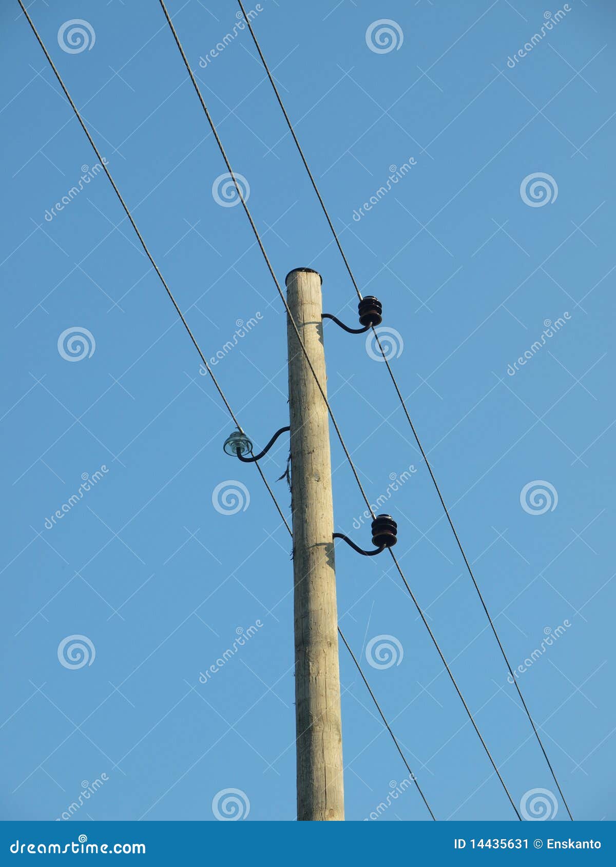Column and wires stock image. Image of current, nature - 14435631