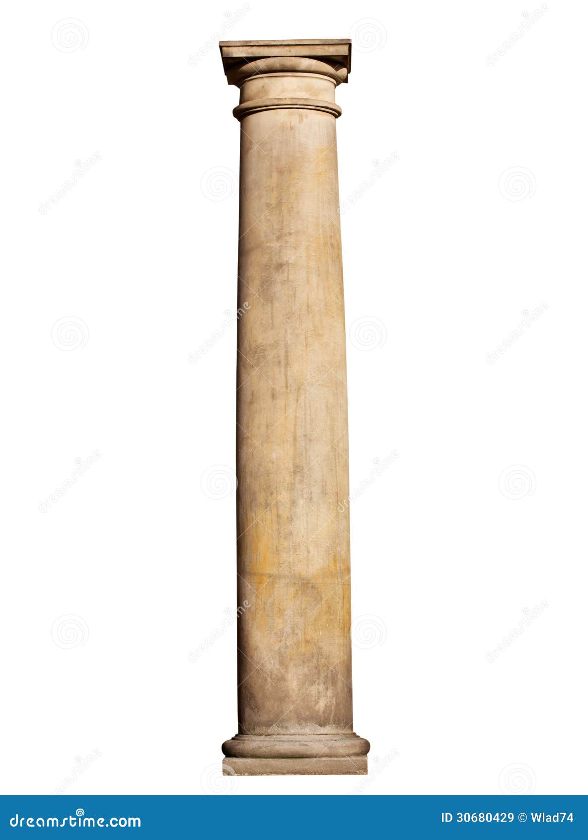 Columna Aislada En El Fondo Blanco Imagen de archivo - Imagen de blanco ...