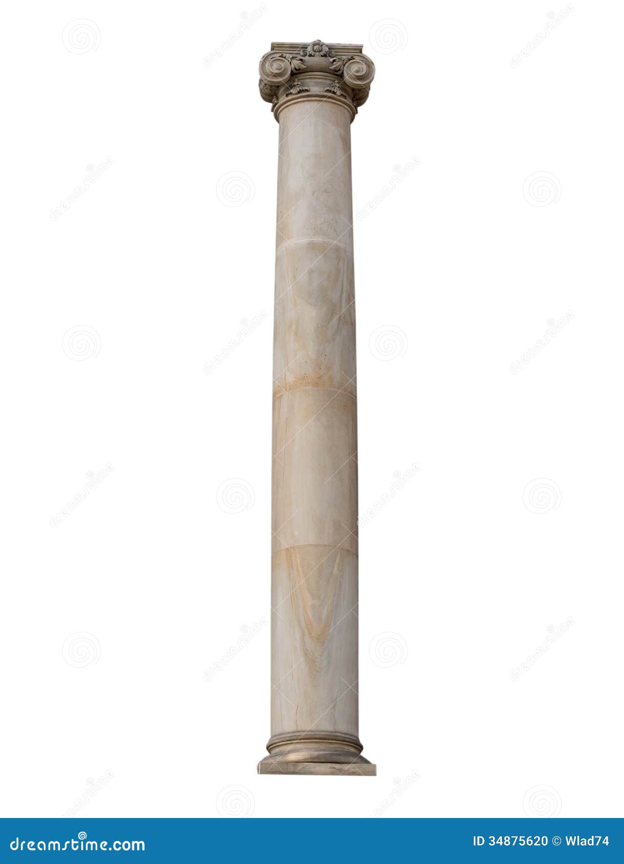 Columna Aislada En El Fondo Blanco Foto de archivo - Imagen de piedra ...