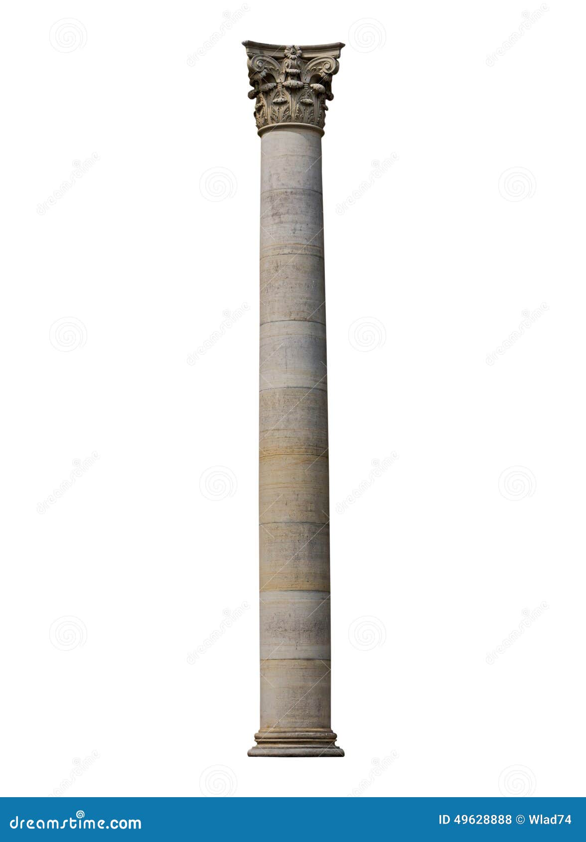 Columna Aislada En Un Fondo Blanco Foto de archivo - Imagen de gris ...