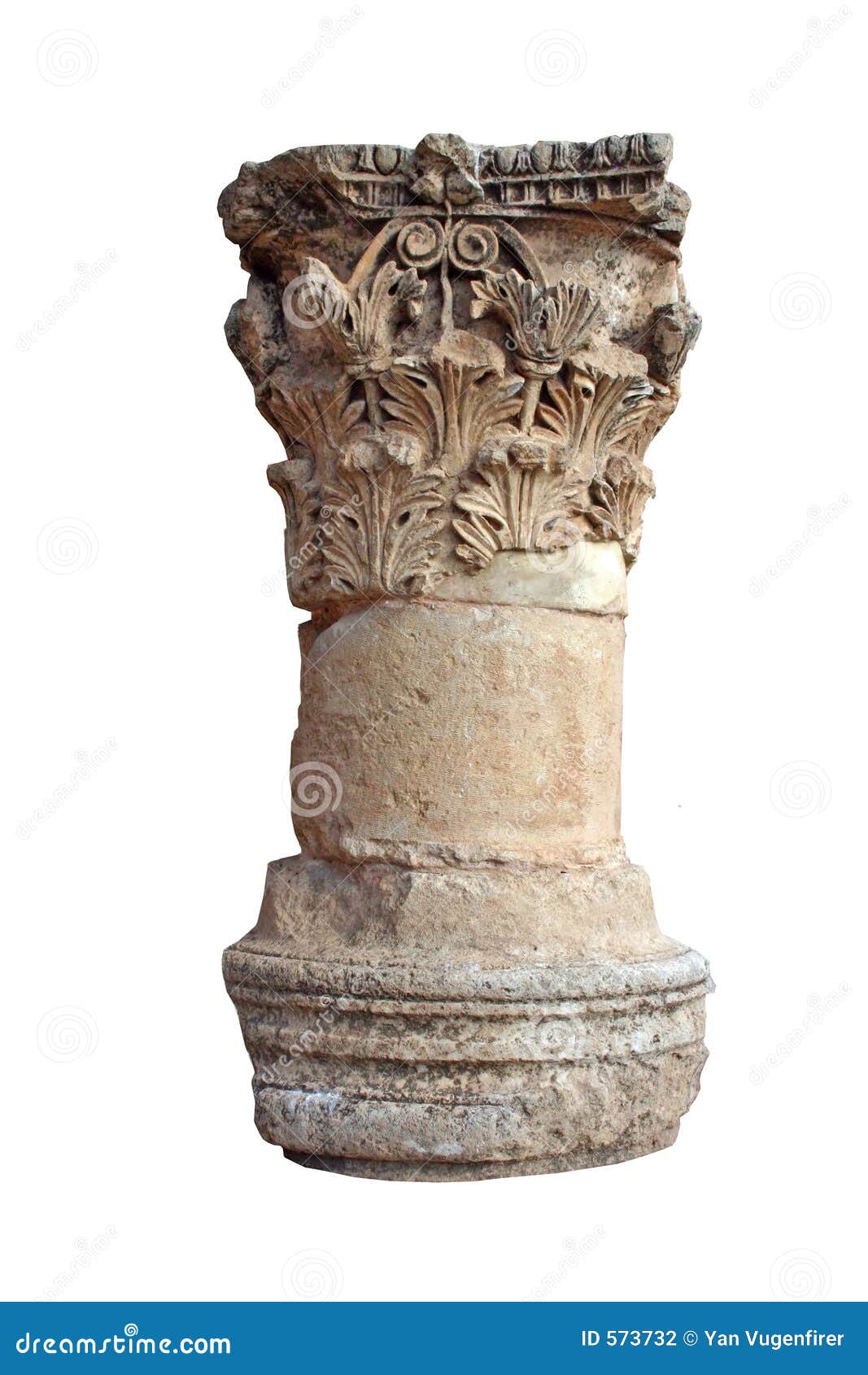 Columna griega aislada foto de archivo. Imagen de griego - 573732