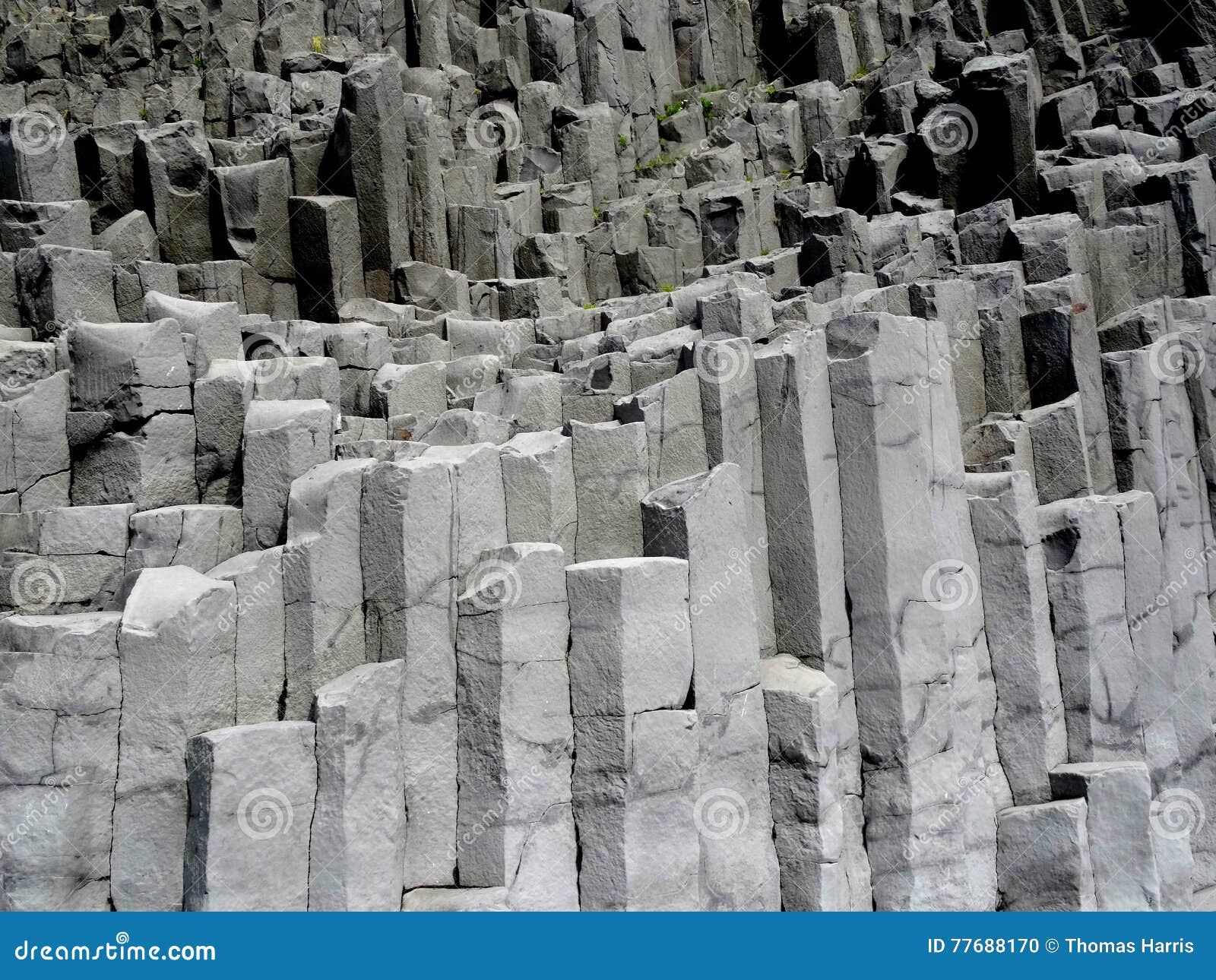 Columnar Basalt stock photo. Image of lava, columnar - 77688170