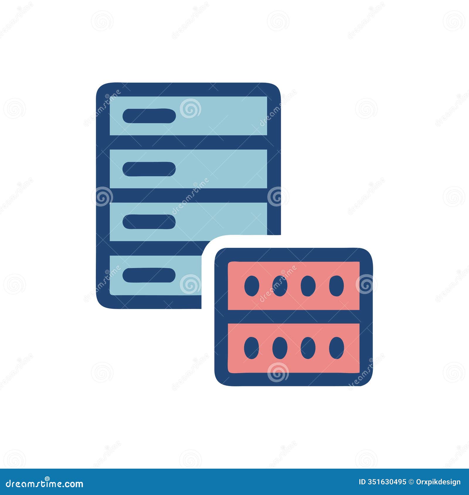Columnar Database Technology Icon Stock Illustration - Illustration of ...