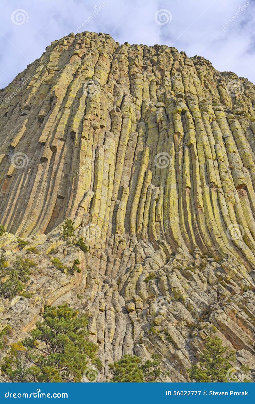 Columnar Jointing on a Volcanic Remant Stock Image - Image of natural ...