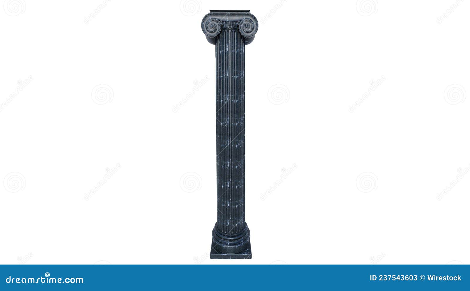 Black Column Isolated on a White Background Stock Image - Image of ...
