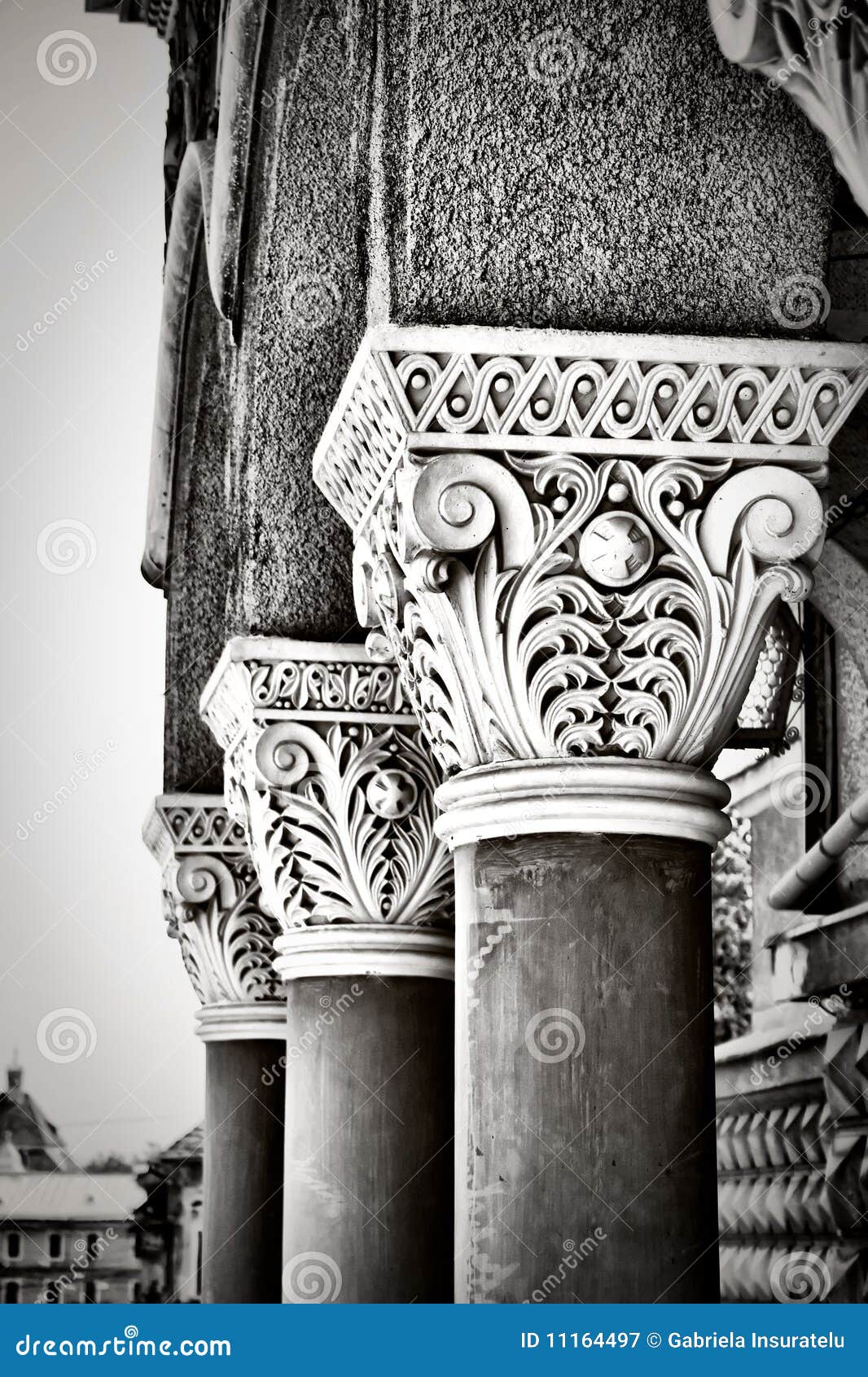 Columns stock image. Image of white, romania, building - 11164497