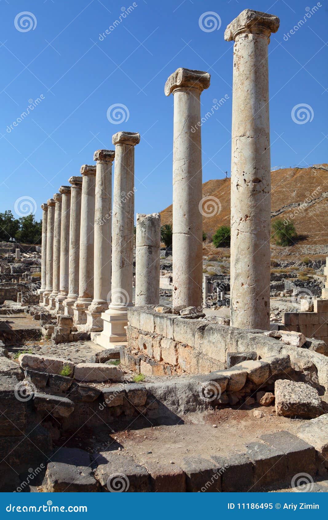 Columns stock image. Image of ancient, blue, capital - 11186495