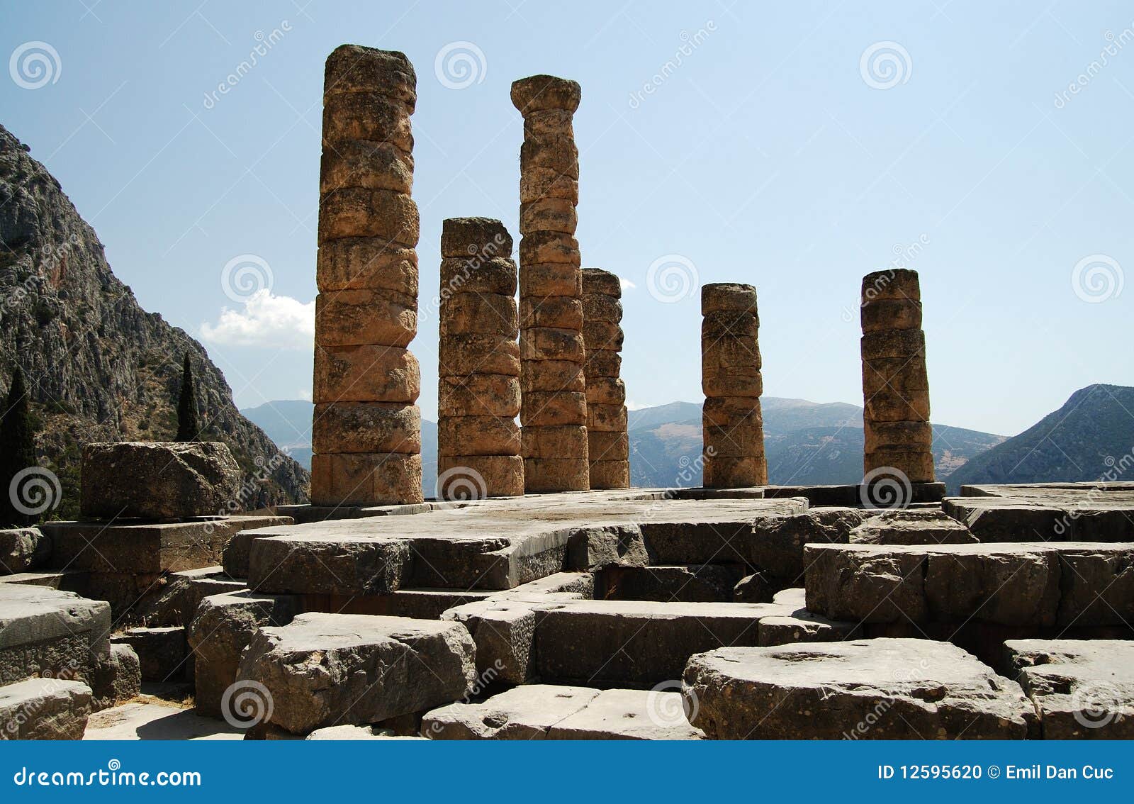 Columns stock photo. Image of stone, mountain, civilization - 12595620