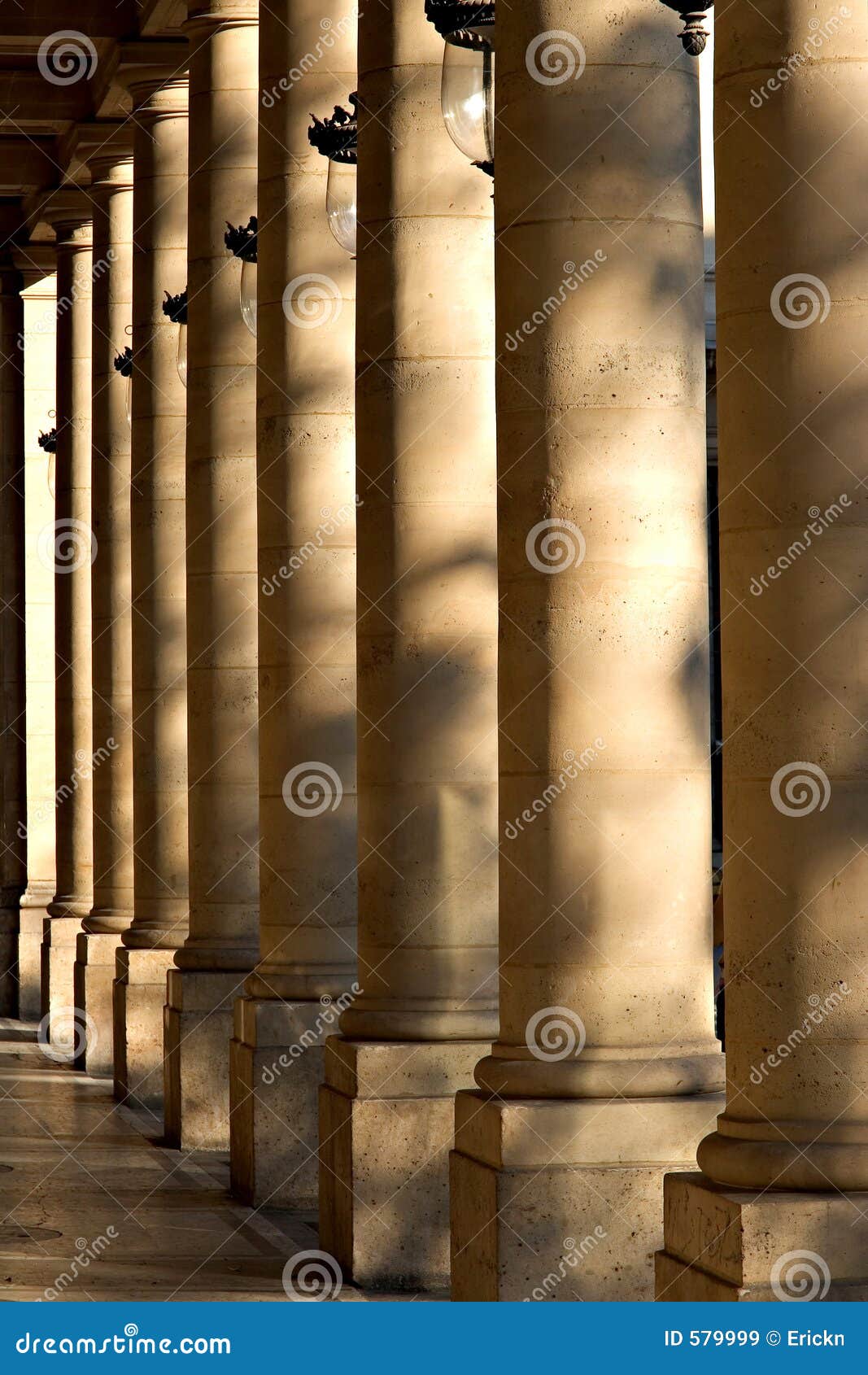 Columns stock image. Image of light, shadow, visit, parisian - 579999