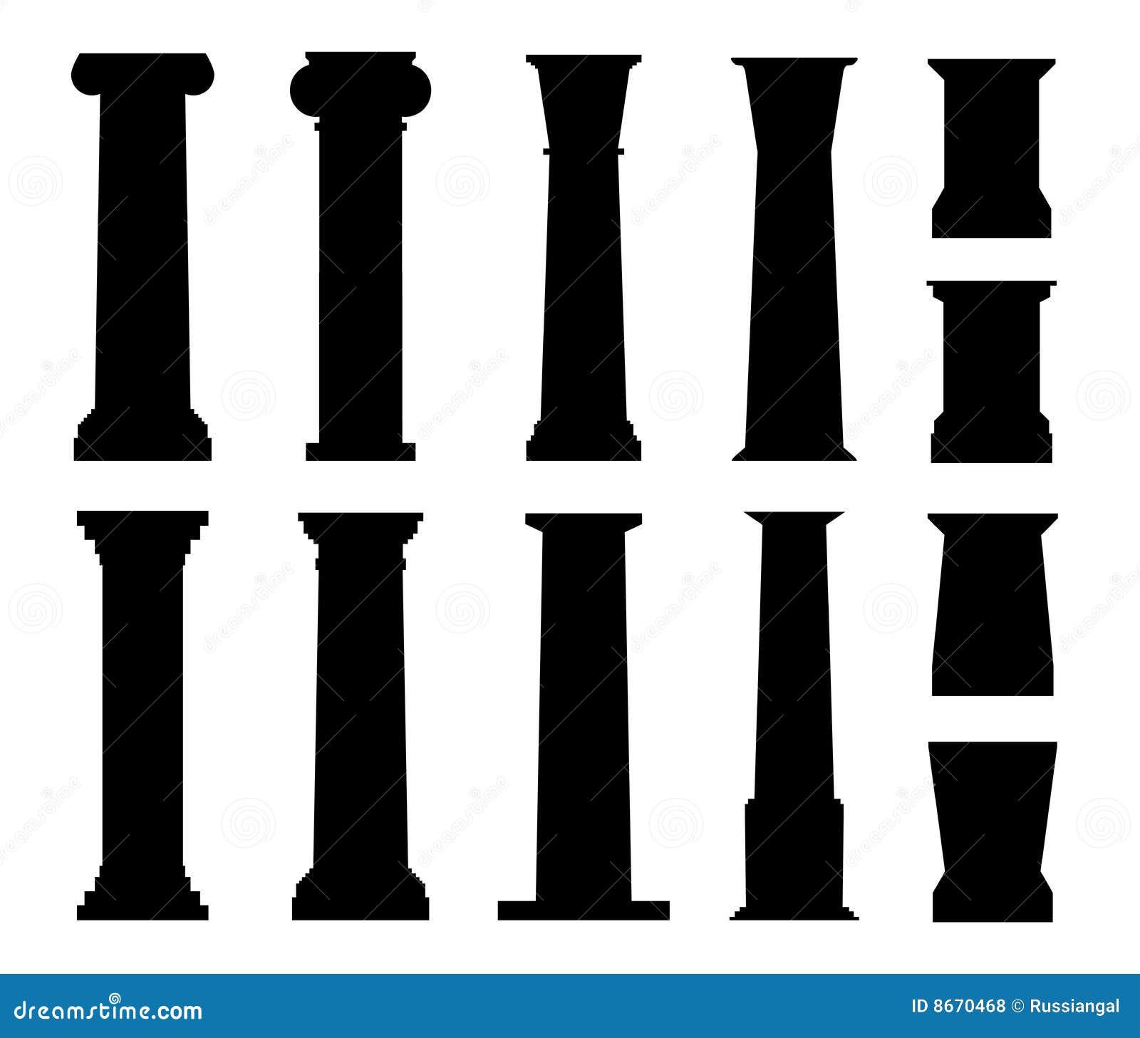 Columns stock vector. Illustration of column, graphic - 8670468