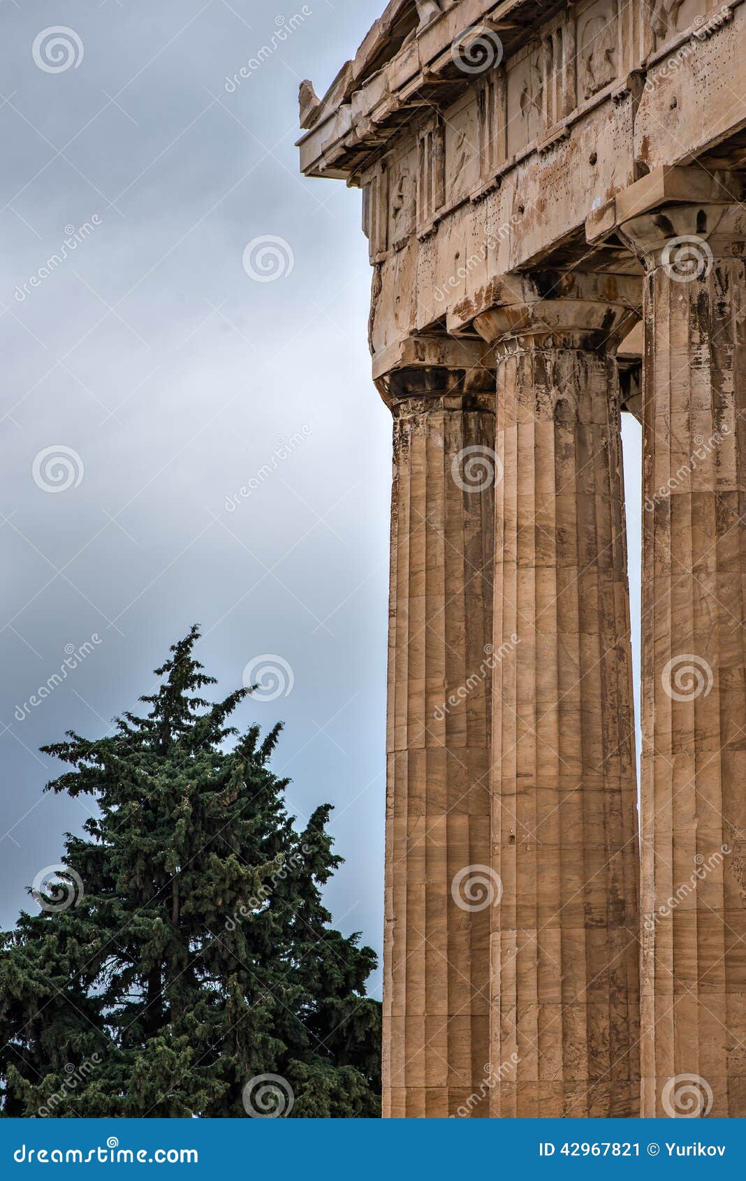 Columns of Acropolis stock image. Image of antiquity - 42967821