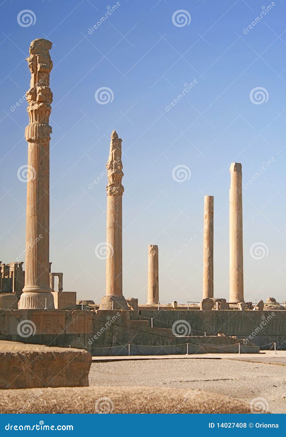 Columns of Ancient City of Persepolis, Iran Stock Photo - Image of ...