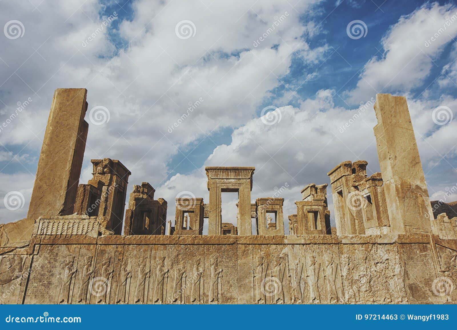 Columns of Ancient City of Persepolis, Iran Stock Image - Image of ...