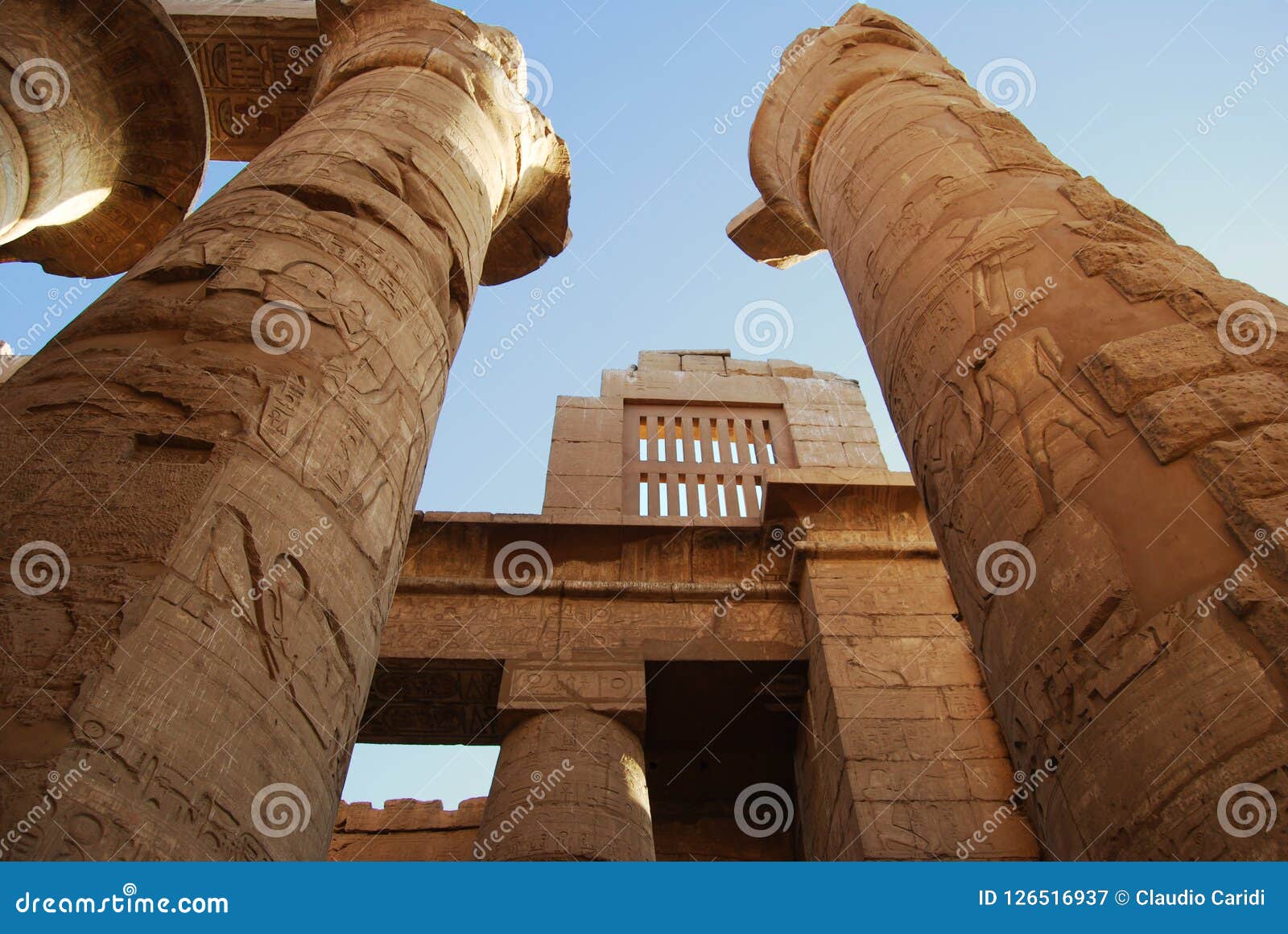 Columns from ancient Egypt stock image. Image of africa - 126516937