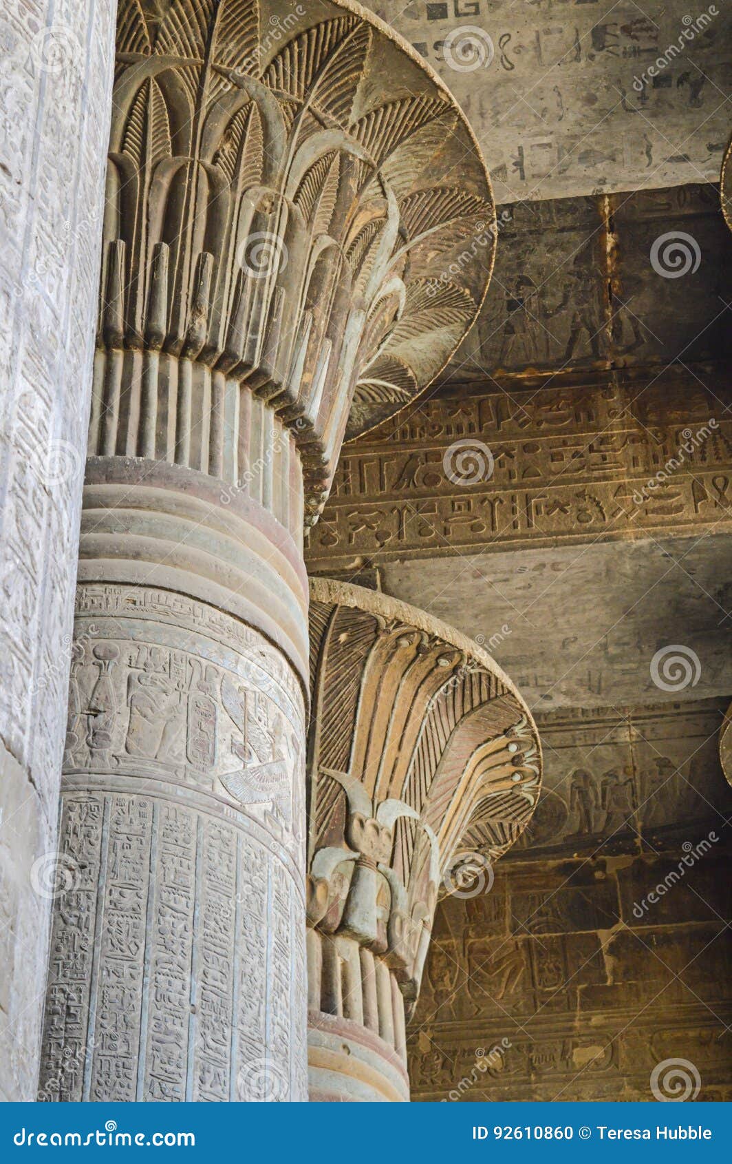 Columns in an Ancient Egyptian Temple Stock Photo - Image of esna ...