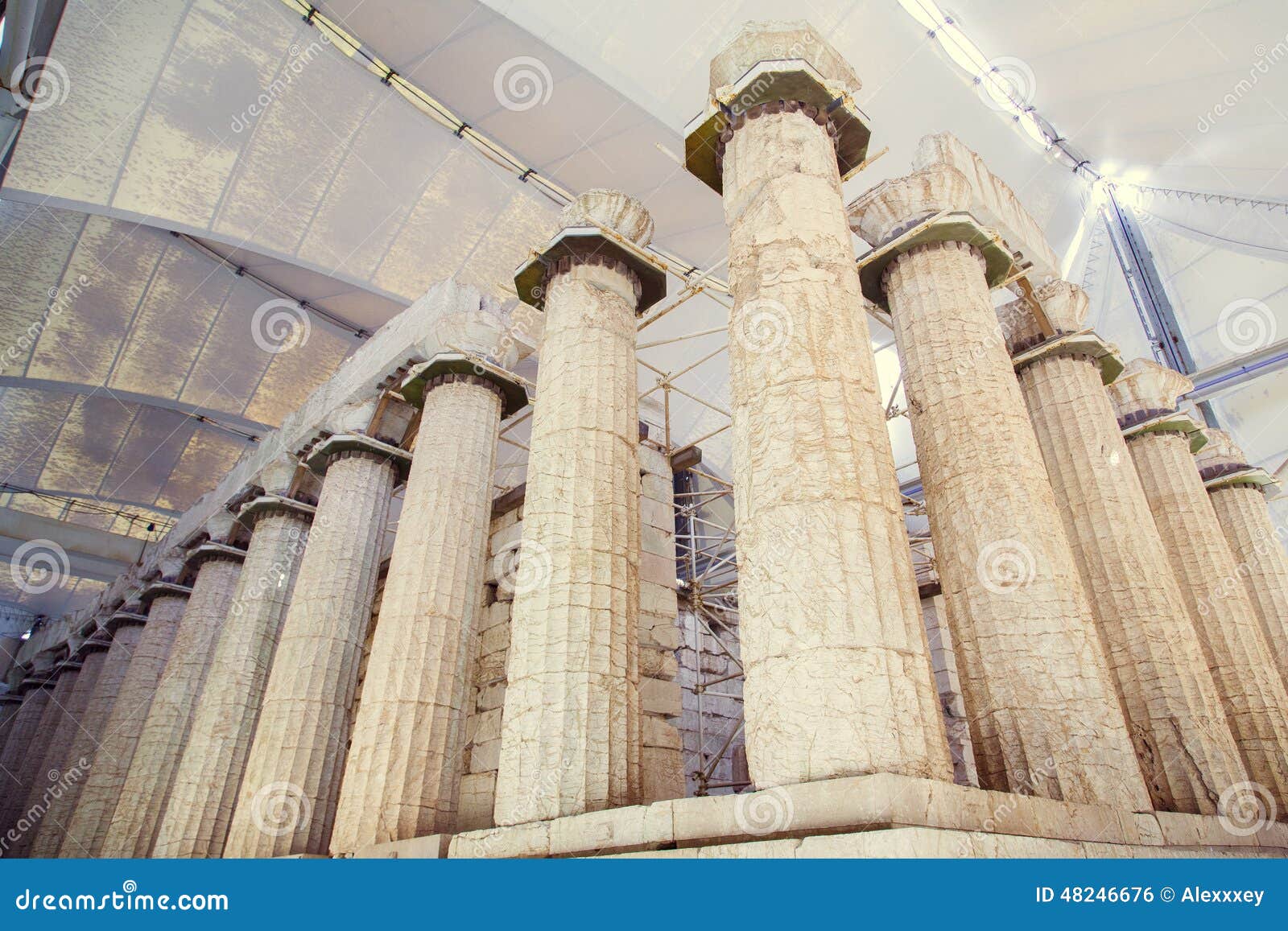 Columns Ancient Greek Temple of Artemis Editorial Photo - Image of ...