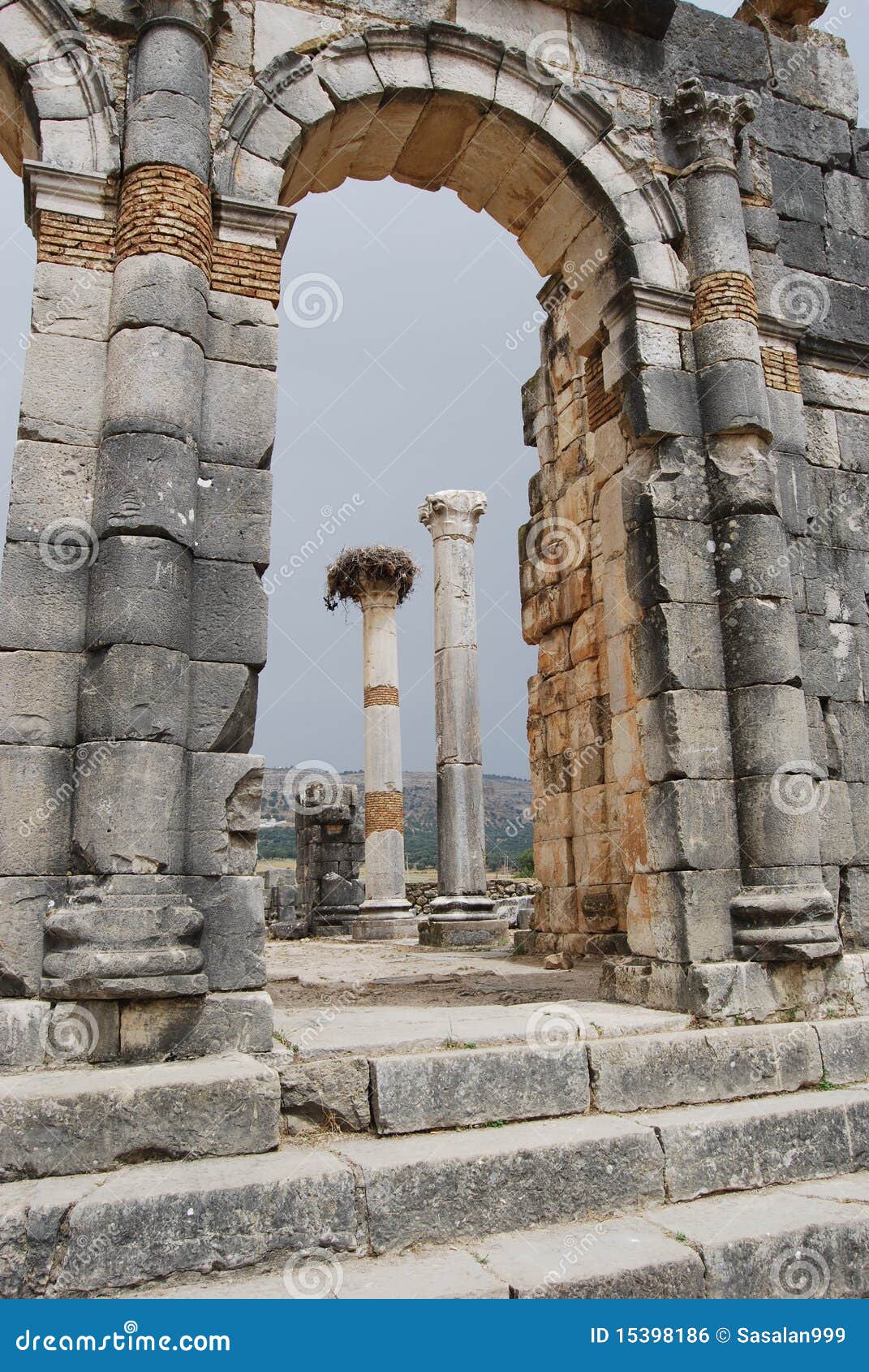 Columns through Arch stock photo. Image of roman, historic - 15398186