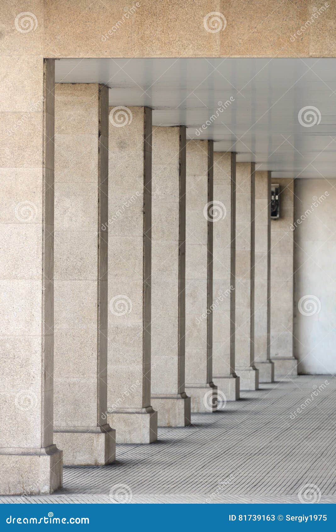 Columns in the Arch, Perspective Stock Image - Image of architectural ...