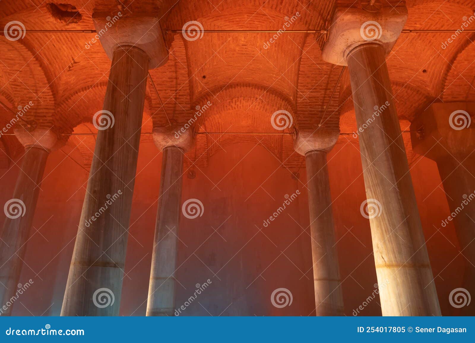Columns and Architectural Vaults of the Basilica Cistern Stock Image ...