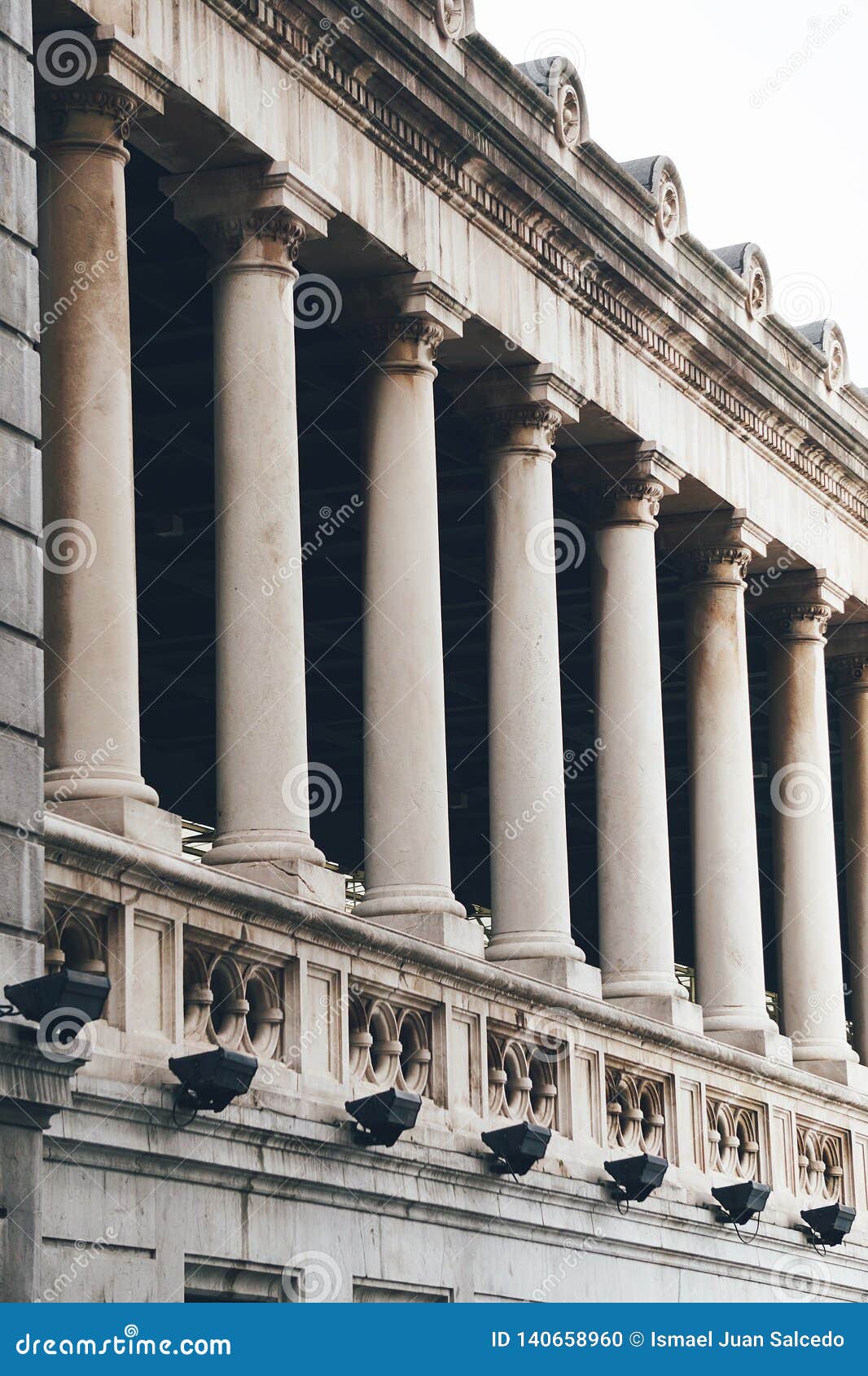 Columns Architecture in the City Stock Photo - Image of architecture ...