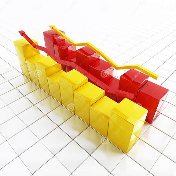 Columns and arrows stock illustration. Illustration of analysis - 27741192