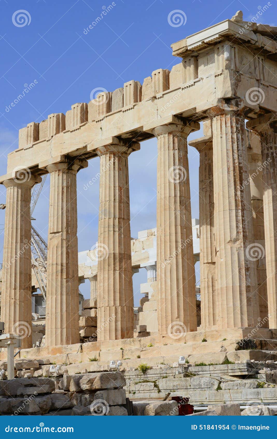 Columns of Athens Acropolis Stock Photo - Image of history, greece ...