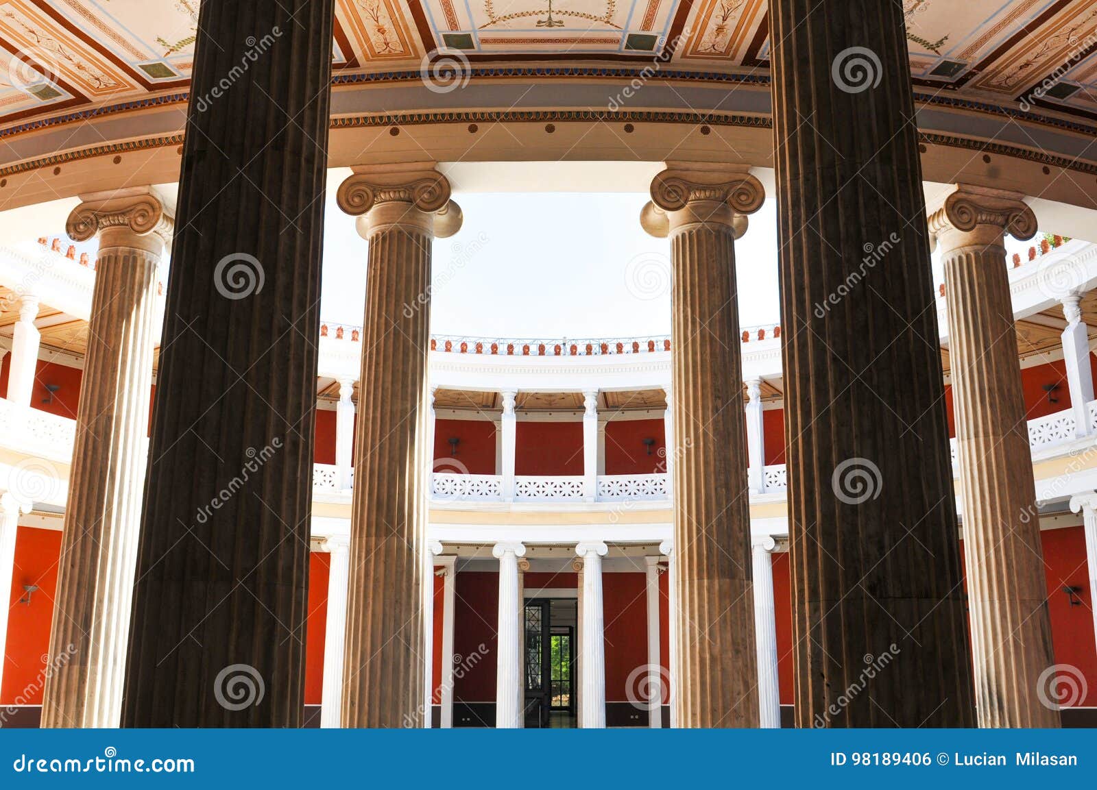 Columns in Athens, Greece stock photo. Image of hellas - 98189406