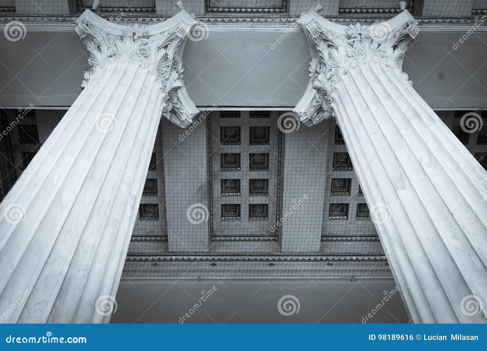 Columns in Athens, Greece stock photo. Image of detail - 98189616