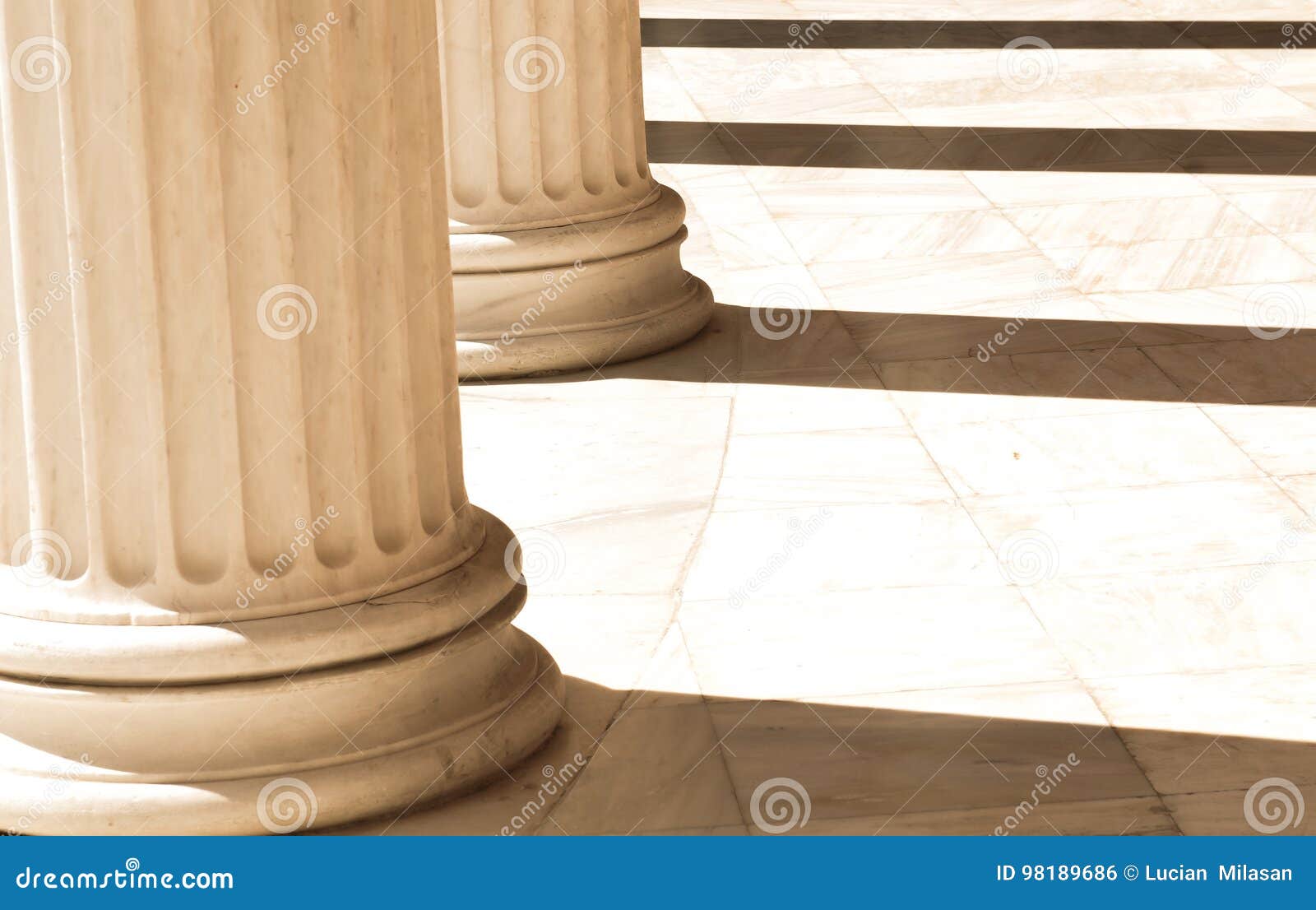 Columns in Athens, Greece stock photo. Image of classical - 98189686